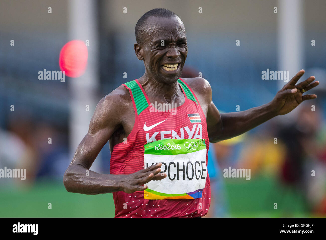 Rio De Janeiro, Brazil. 21st Aug, 2016. Eliud Kipchoge of Kenya won the ...
