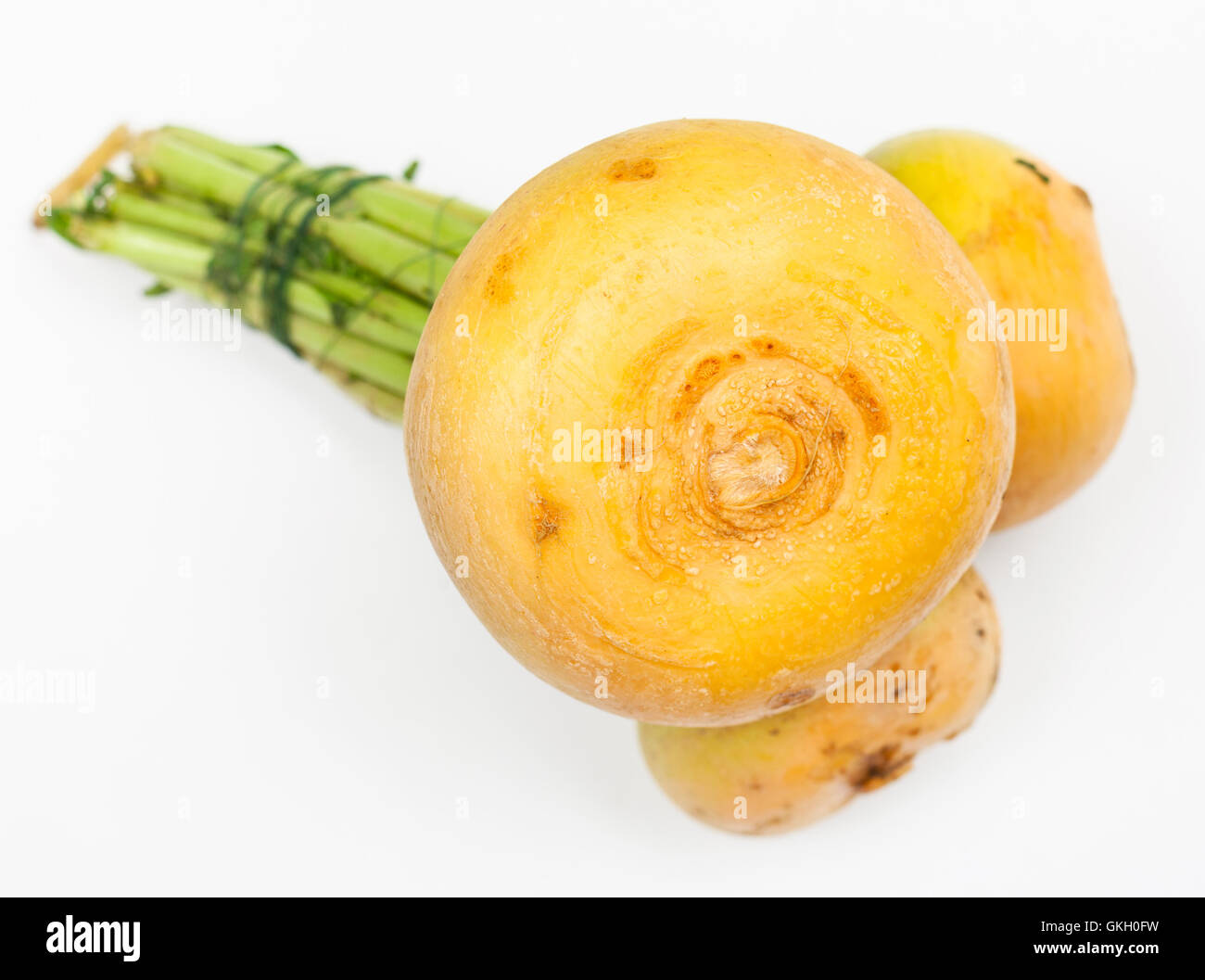 bunch of fresh turnip roots on white background Stock Photo - Alamy