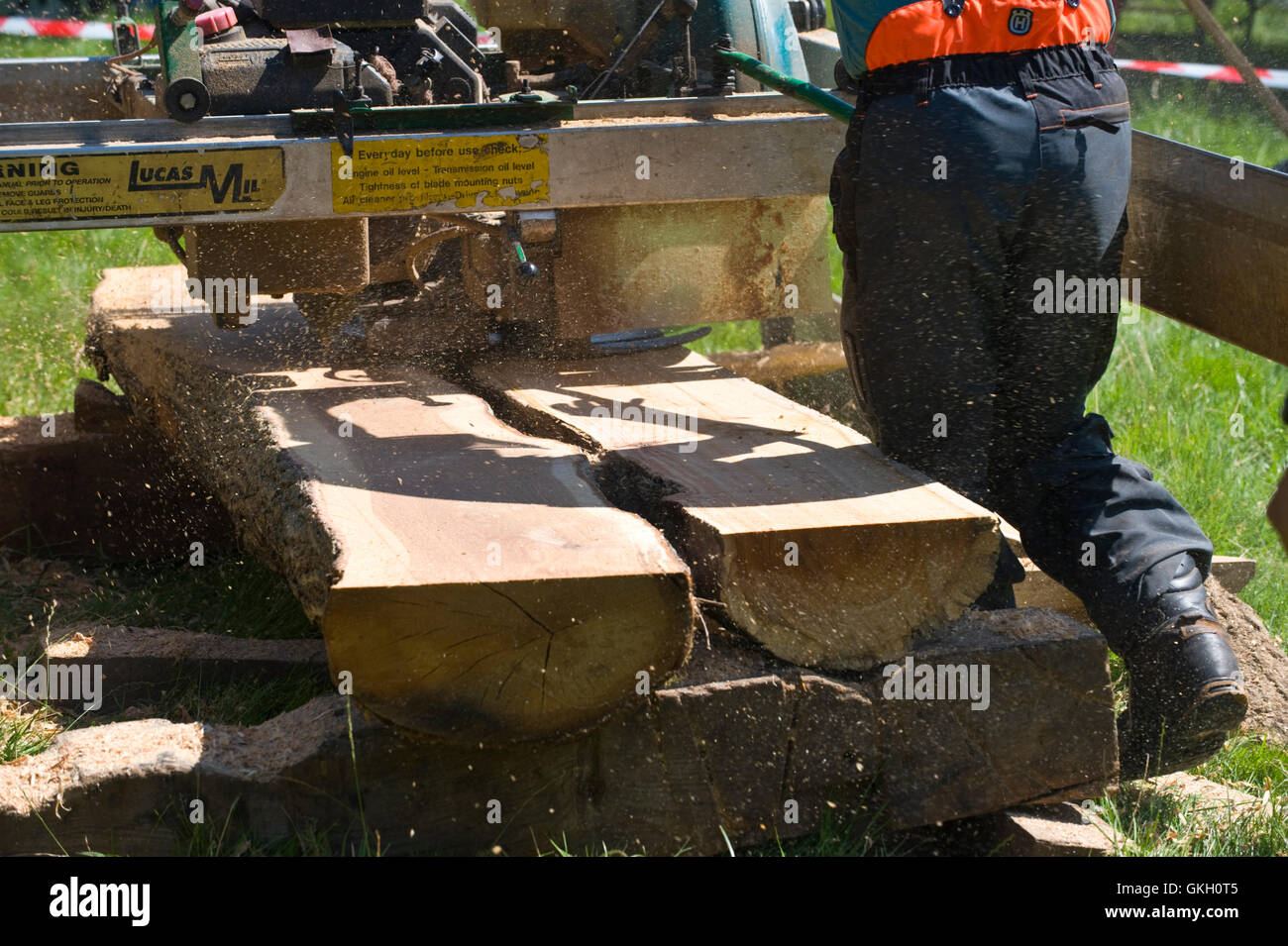 Saw mill worker hi-res stock photography and images - Alamy