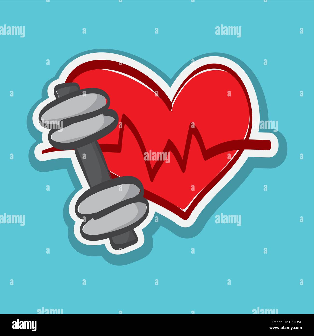 Healthy lifestyle design over white background, vector illustration ...