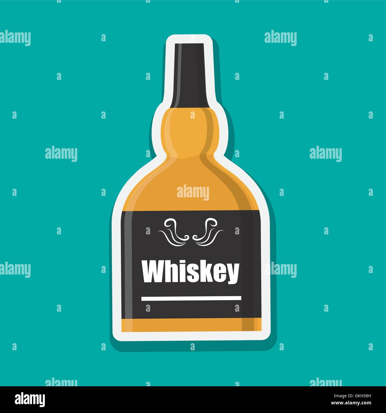 whiskey design over white background, vector illustration Stock Vector ...