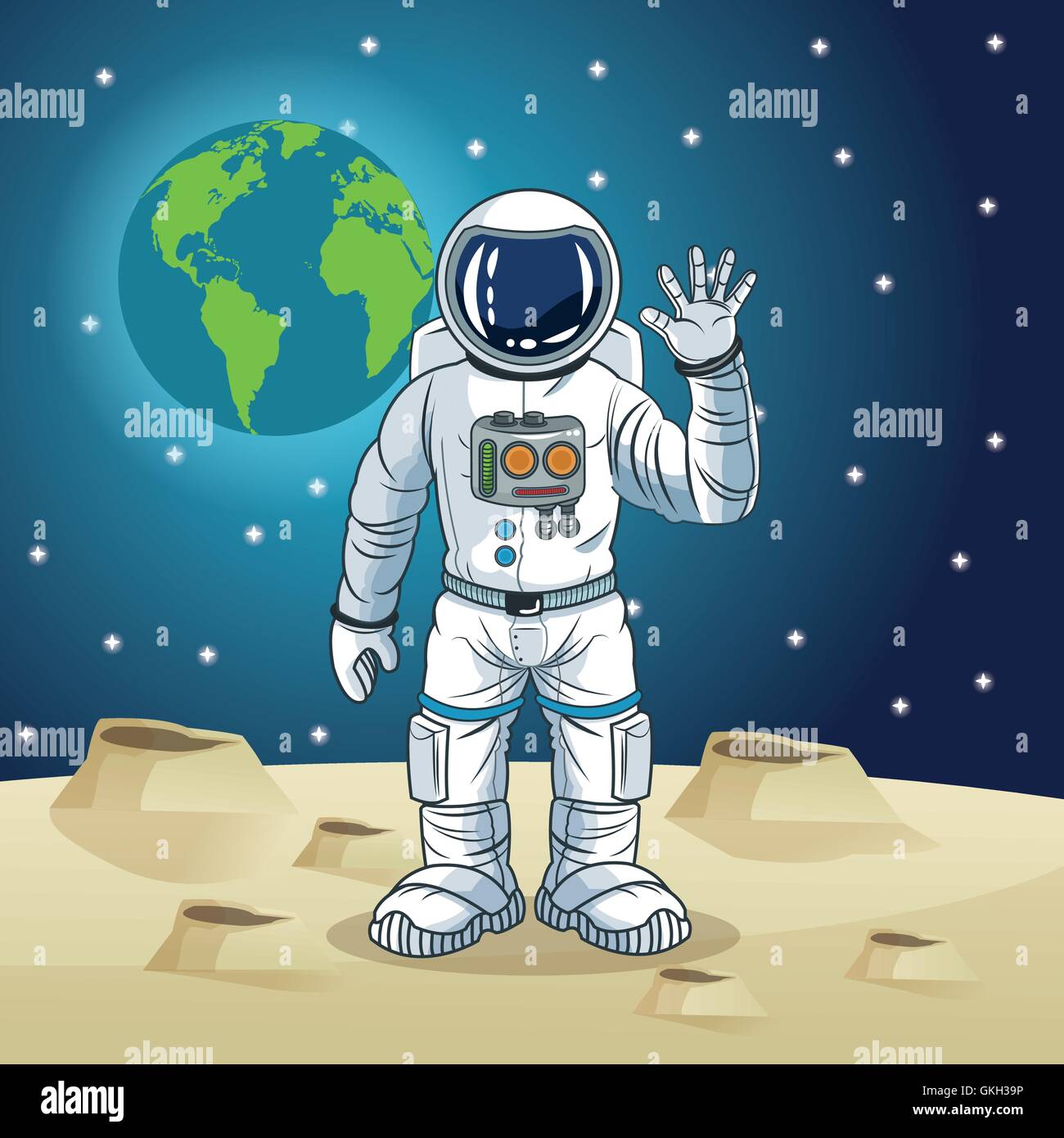 Astronaut space cartoon design Stock Vector Image & Art - Alamy