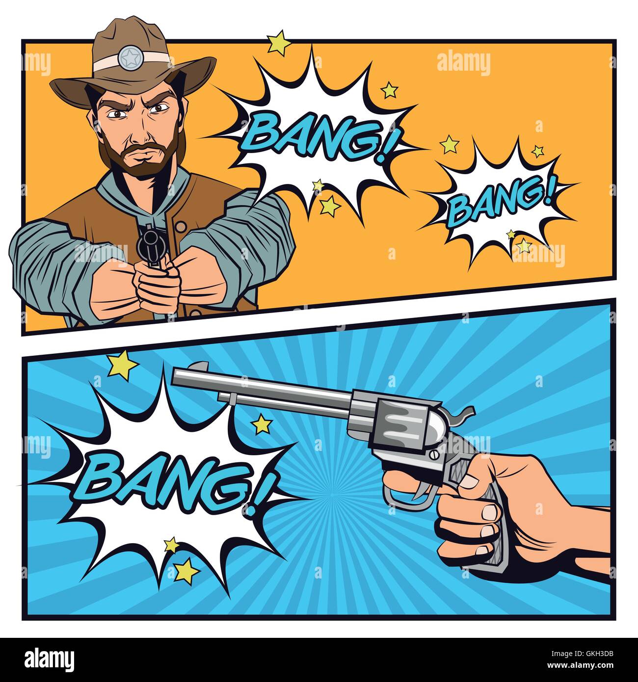Cowboy comic bubble cartoon design Stock Vector Image & Art - Alamy