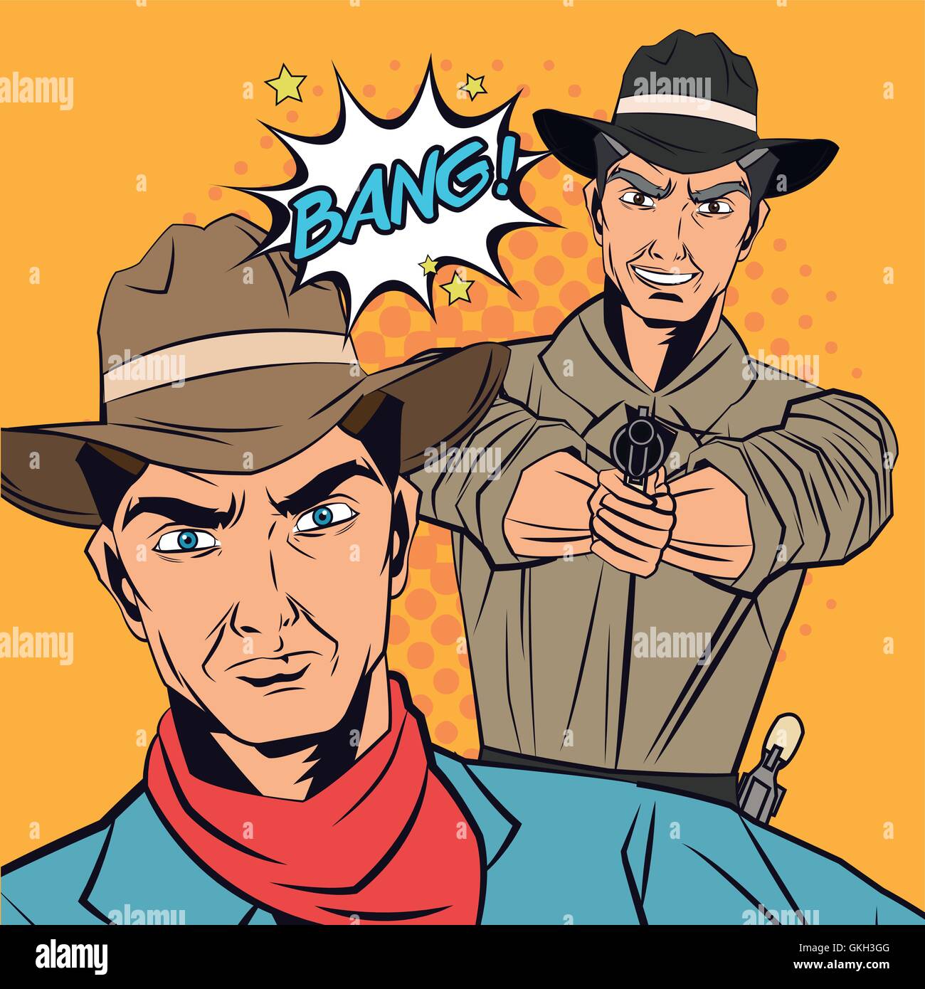 Cowboy comic bubble cartoon design hi-res stock photography and images ...