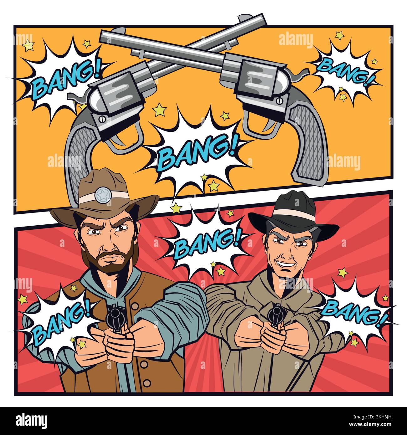 Cowboy comic bubble cartoon design hi-res stock photography and images ...