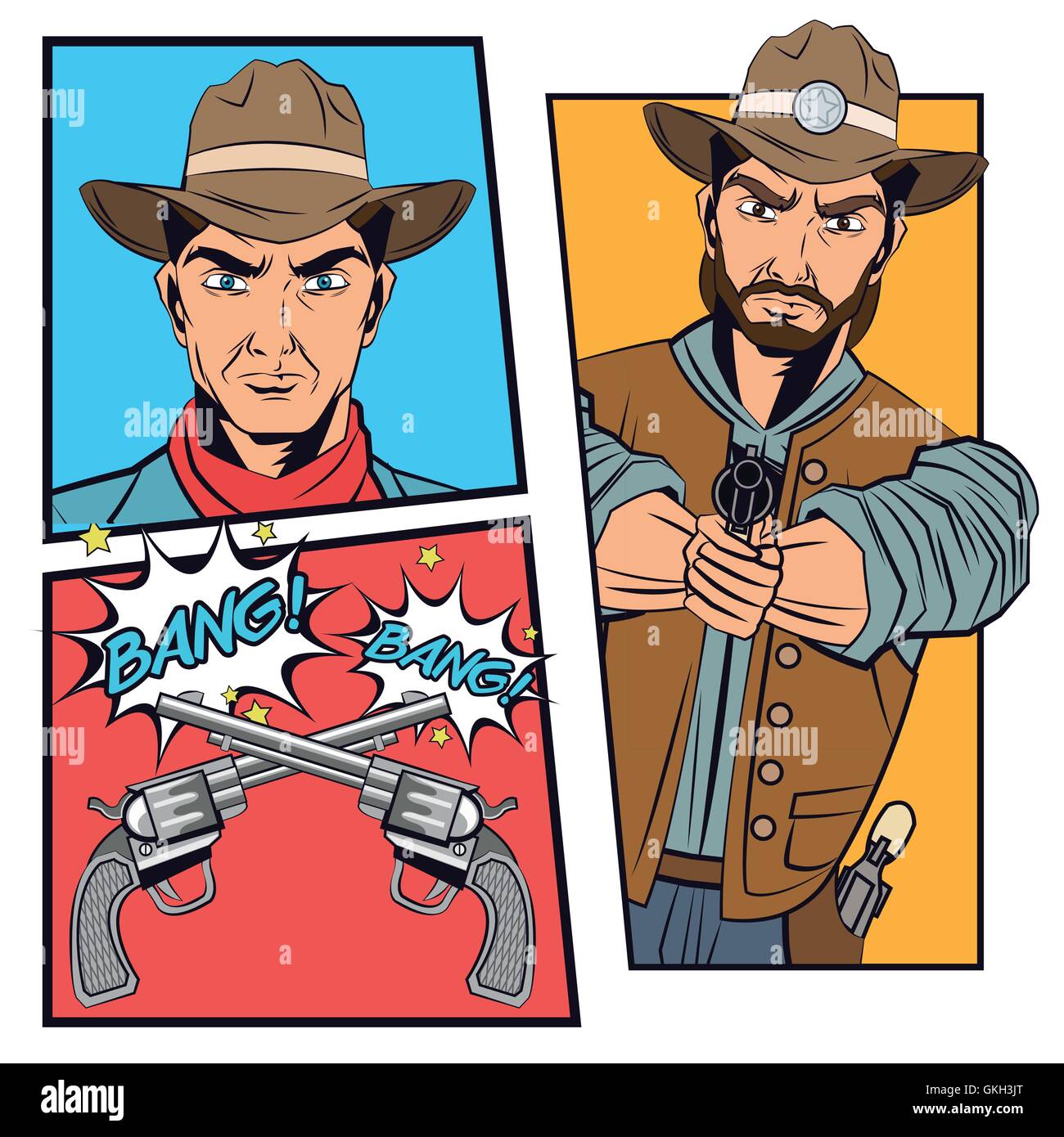 Cowboy comic bubble cartoon design Stock Vector Image & Art - Alamy