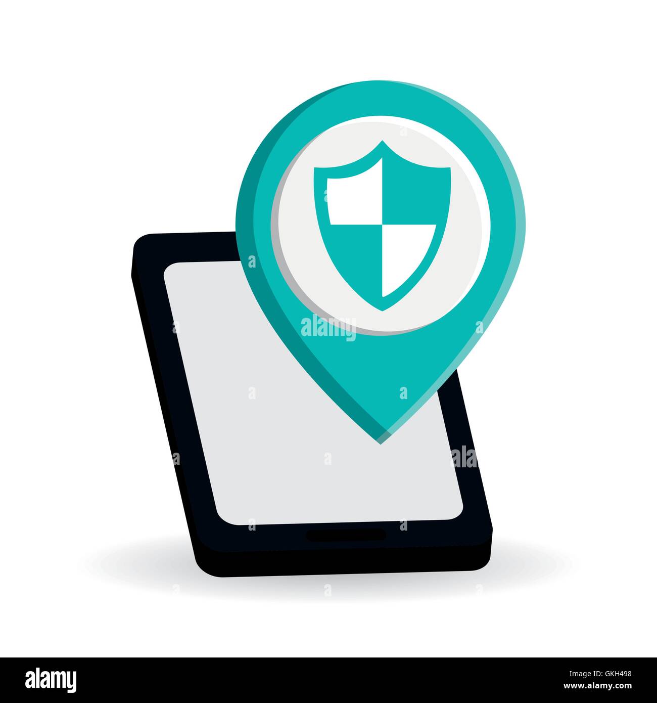 Security system icon over white background, vector illustration Stock ...