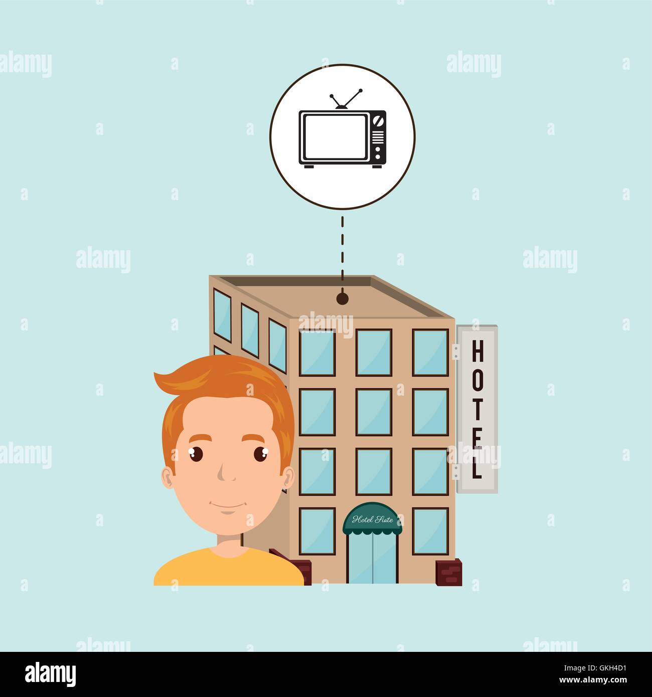 man hotel building service Stock Vector Image & Art - Alamy