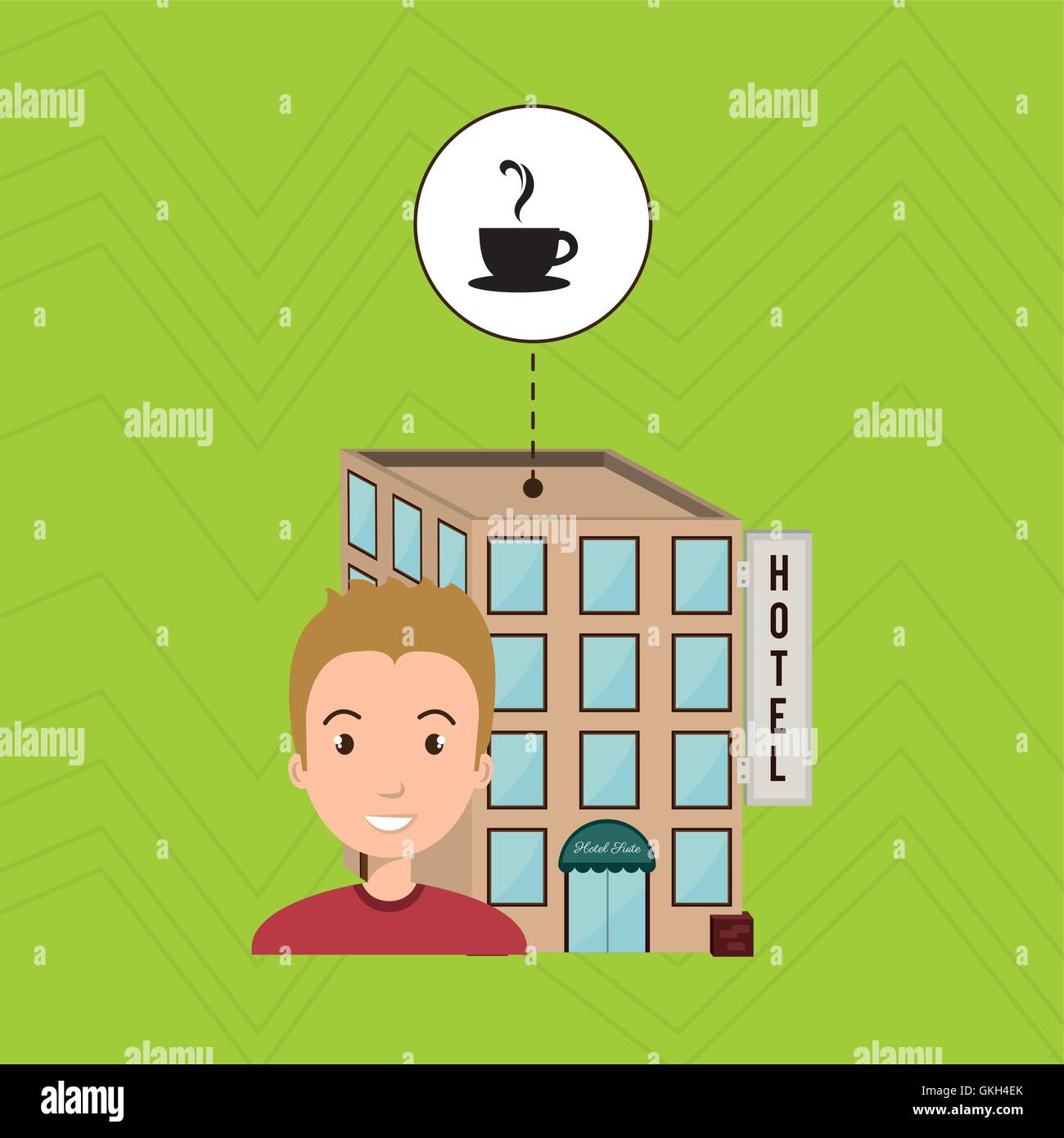 Green man hotel Stock Vector Images - Alamy