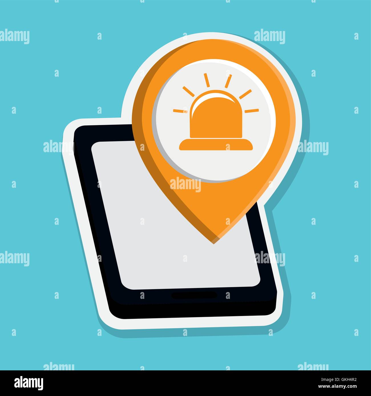 Security system icon over white background, vector illustration Stock ...