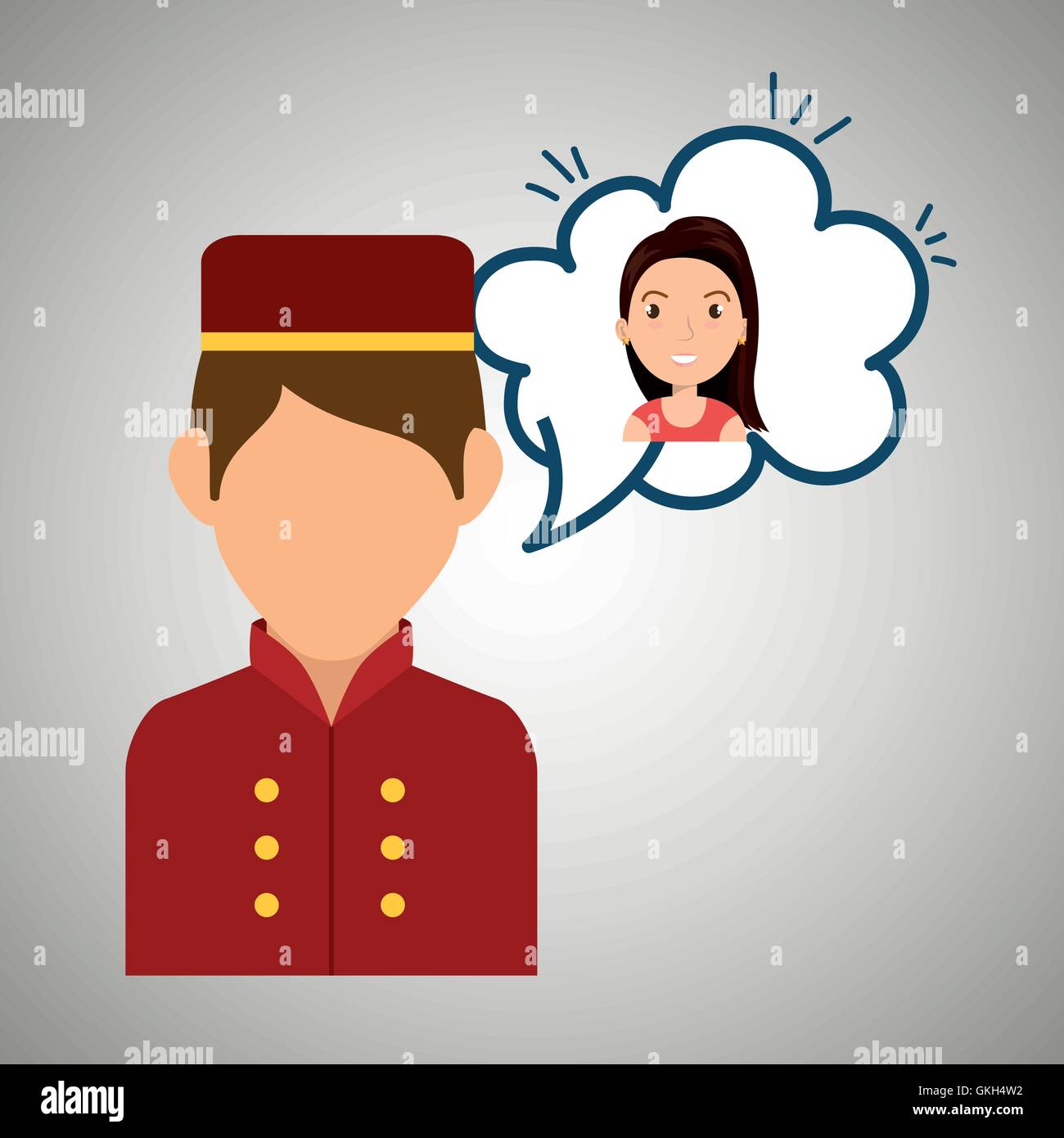 Brunette client Stock Vector Images - Alamy