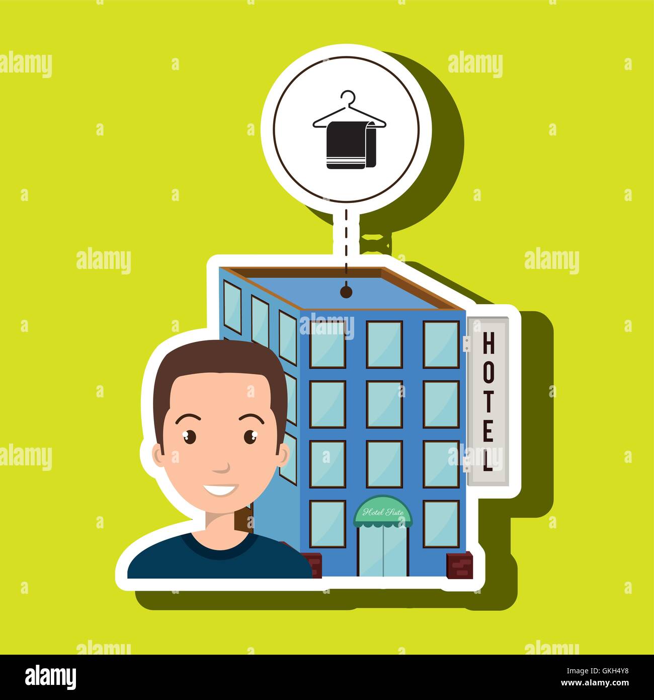man hotel building service Stock Vector Image & Art - Alamy