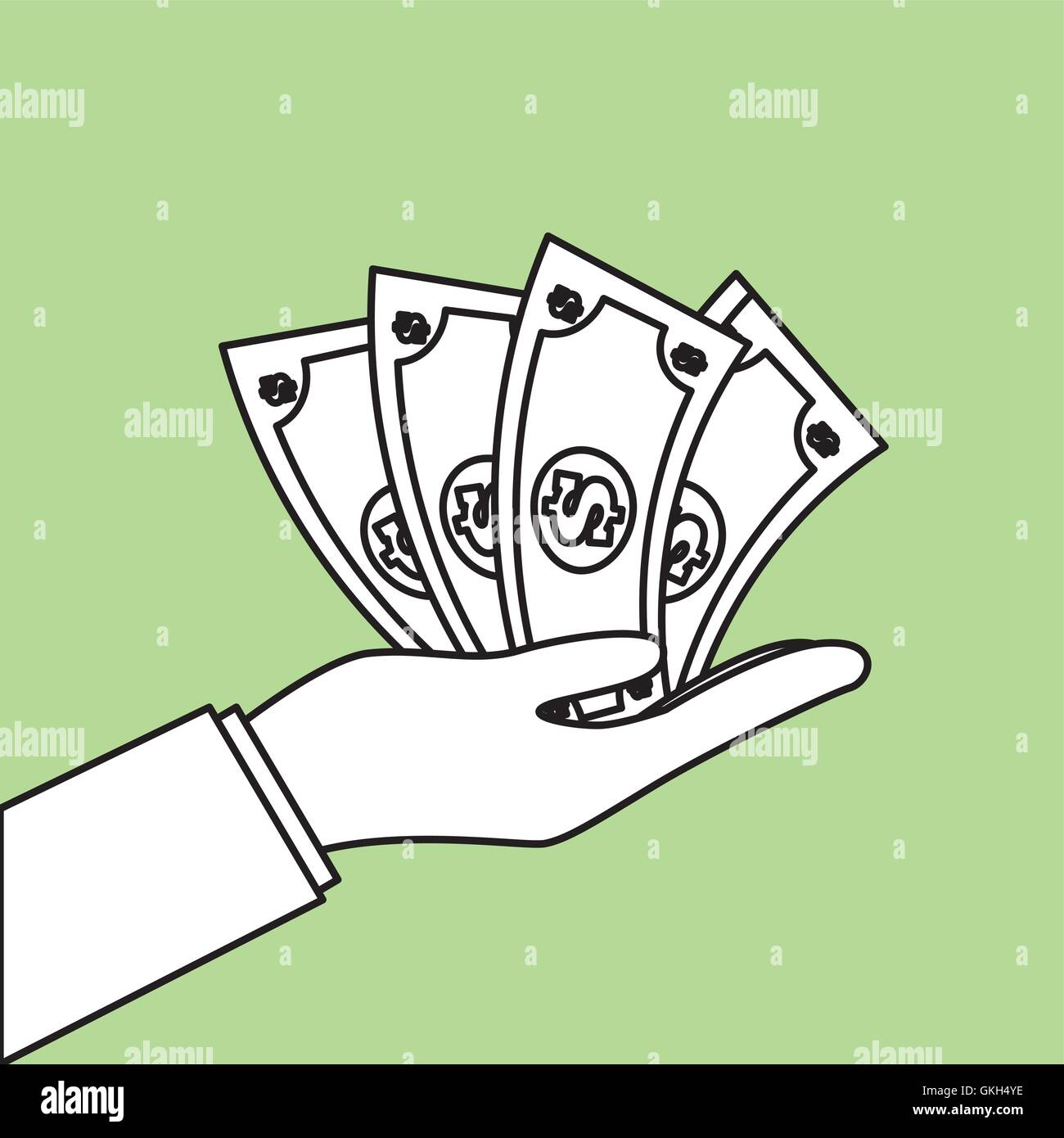 money icon over white background, vector illustration Stock Vector ...