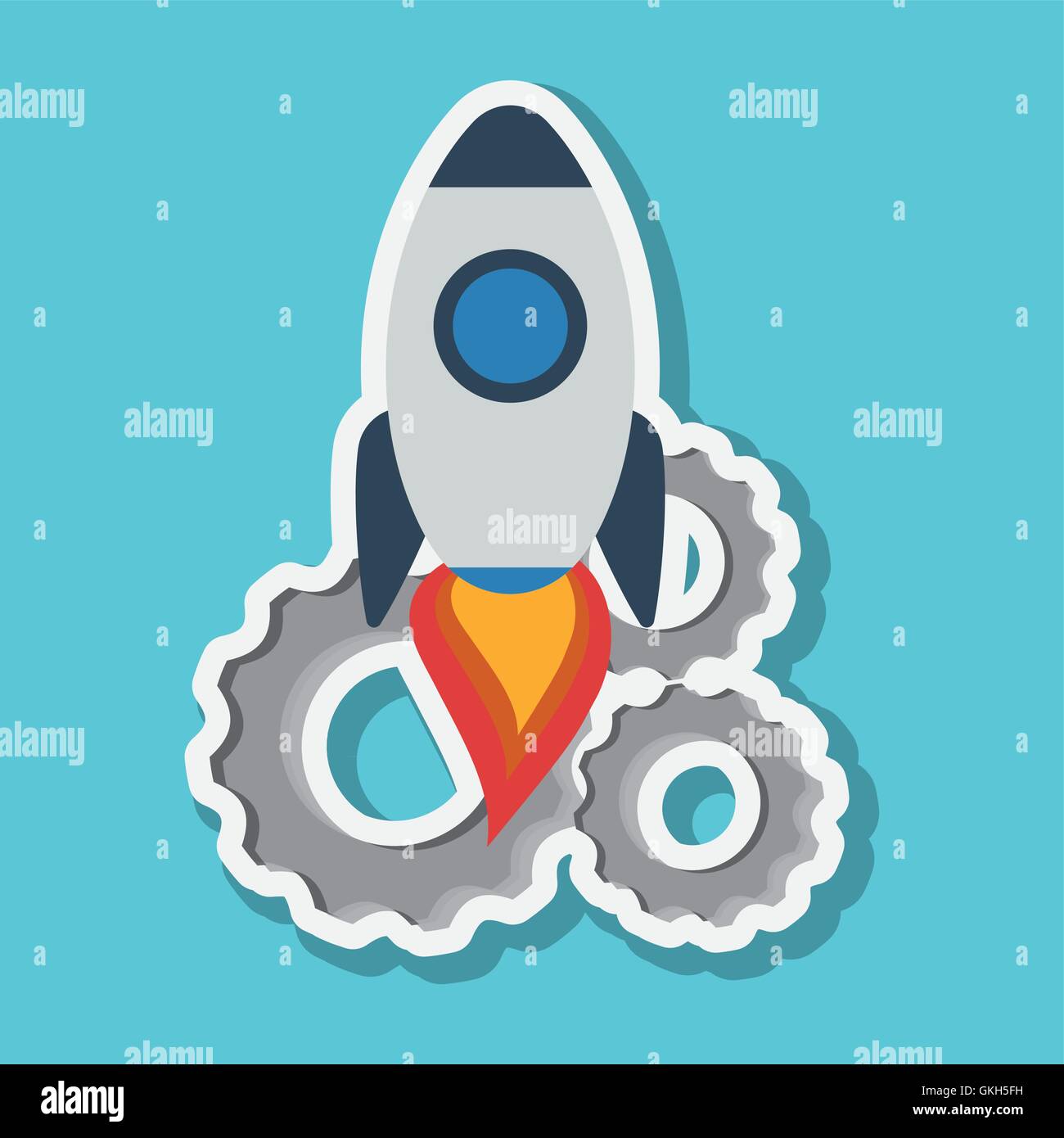 Graphic design of rocket , vector illustration Stock Vector Image & Art ...
