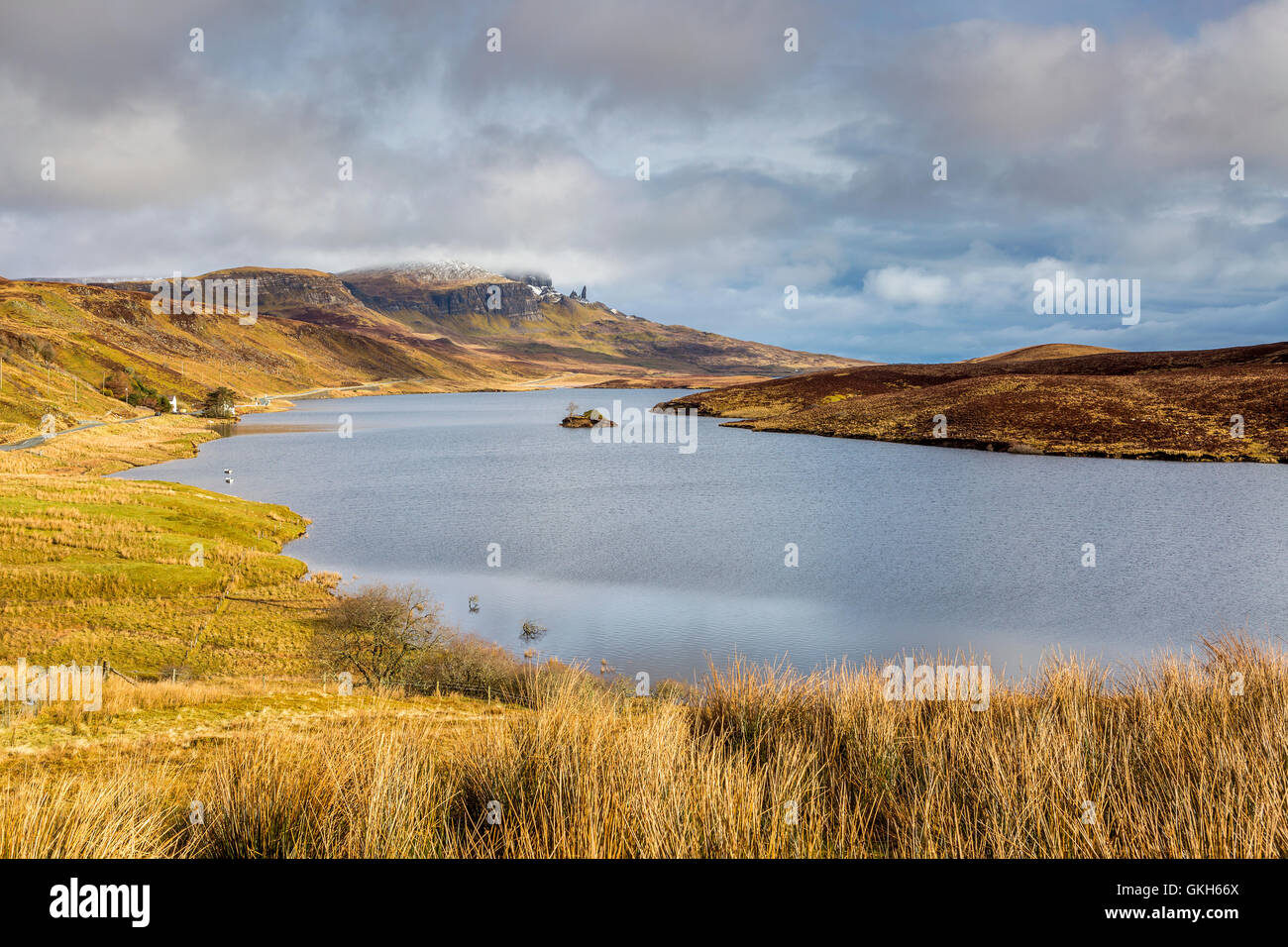 Loch Fada and The Old Man of Storr in the background, Isle of Skye ...