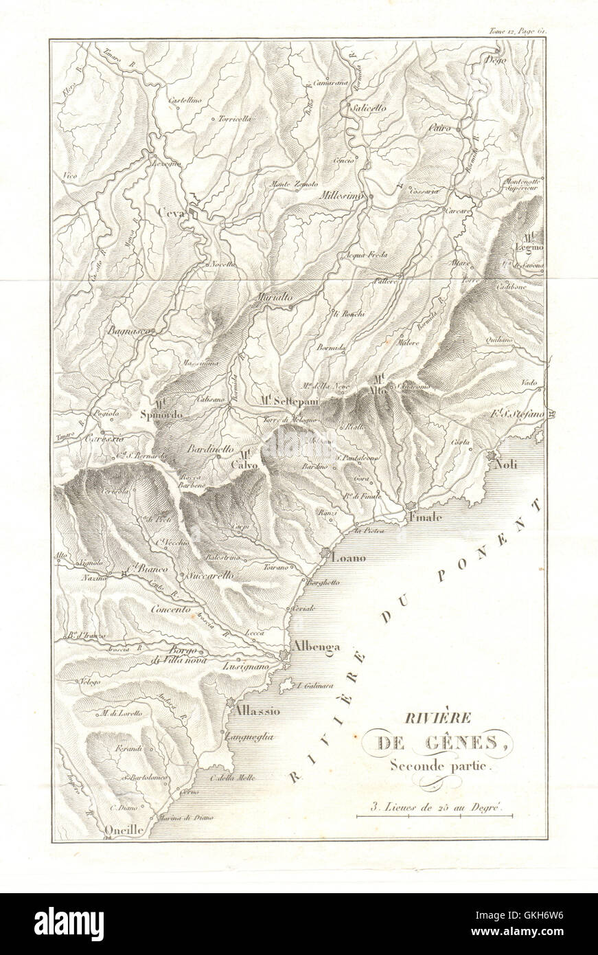 Italian riviera map hi-res stock photography and images - Alamy