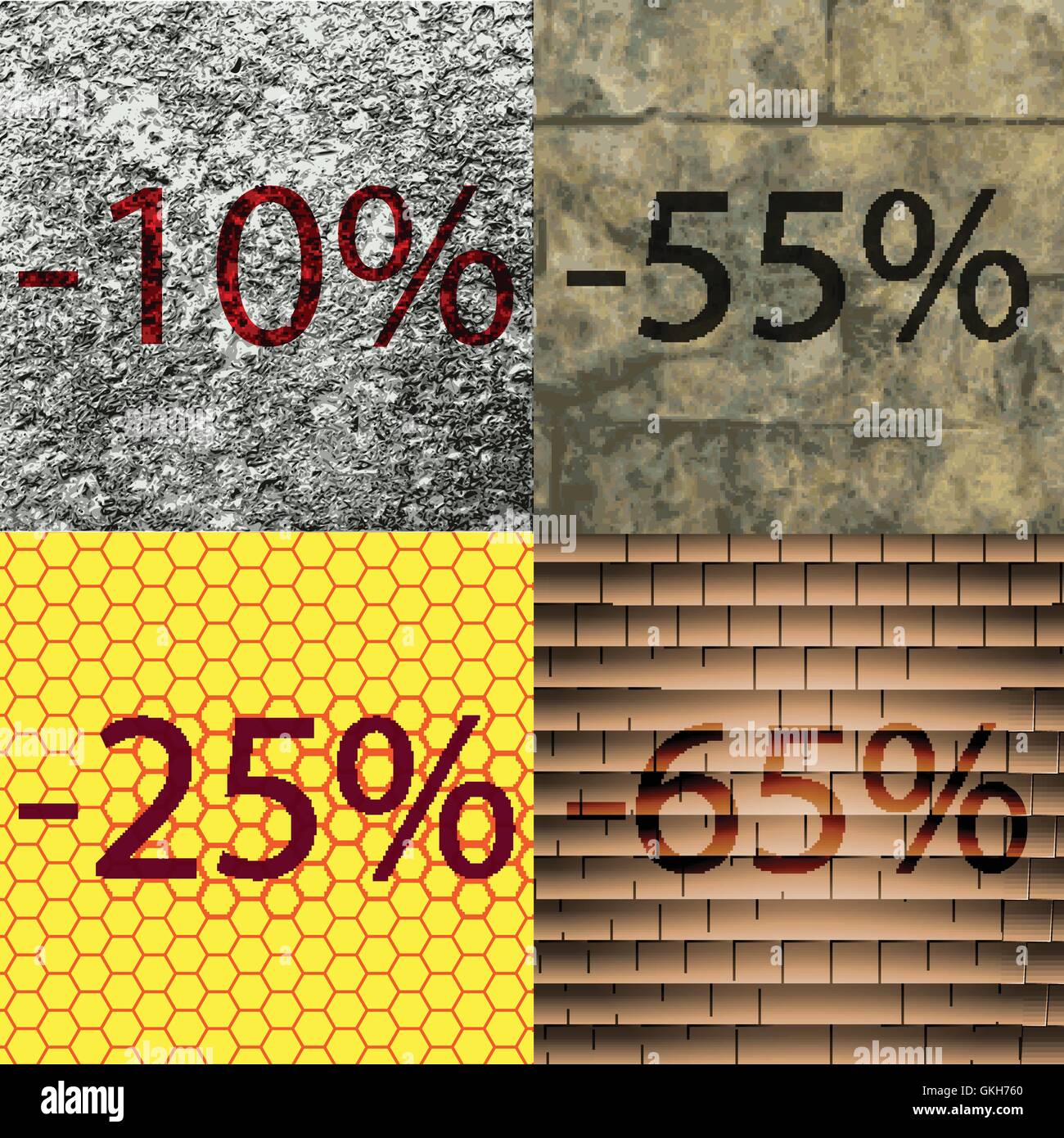 Set of Holiday discounts, store a percentage of sales. On abstract ...