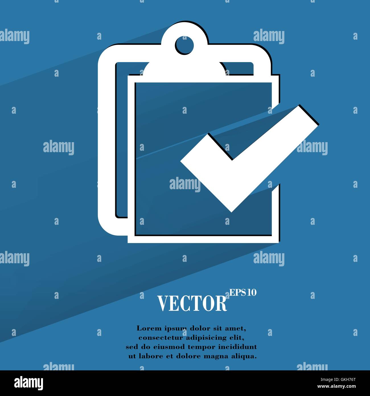 Notepad paper Documents. Flat modern web button with long shadow and space for your text Stock ...