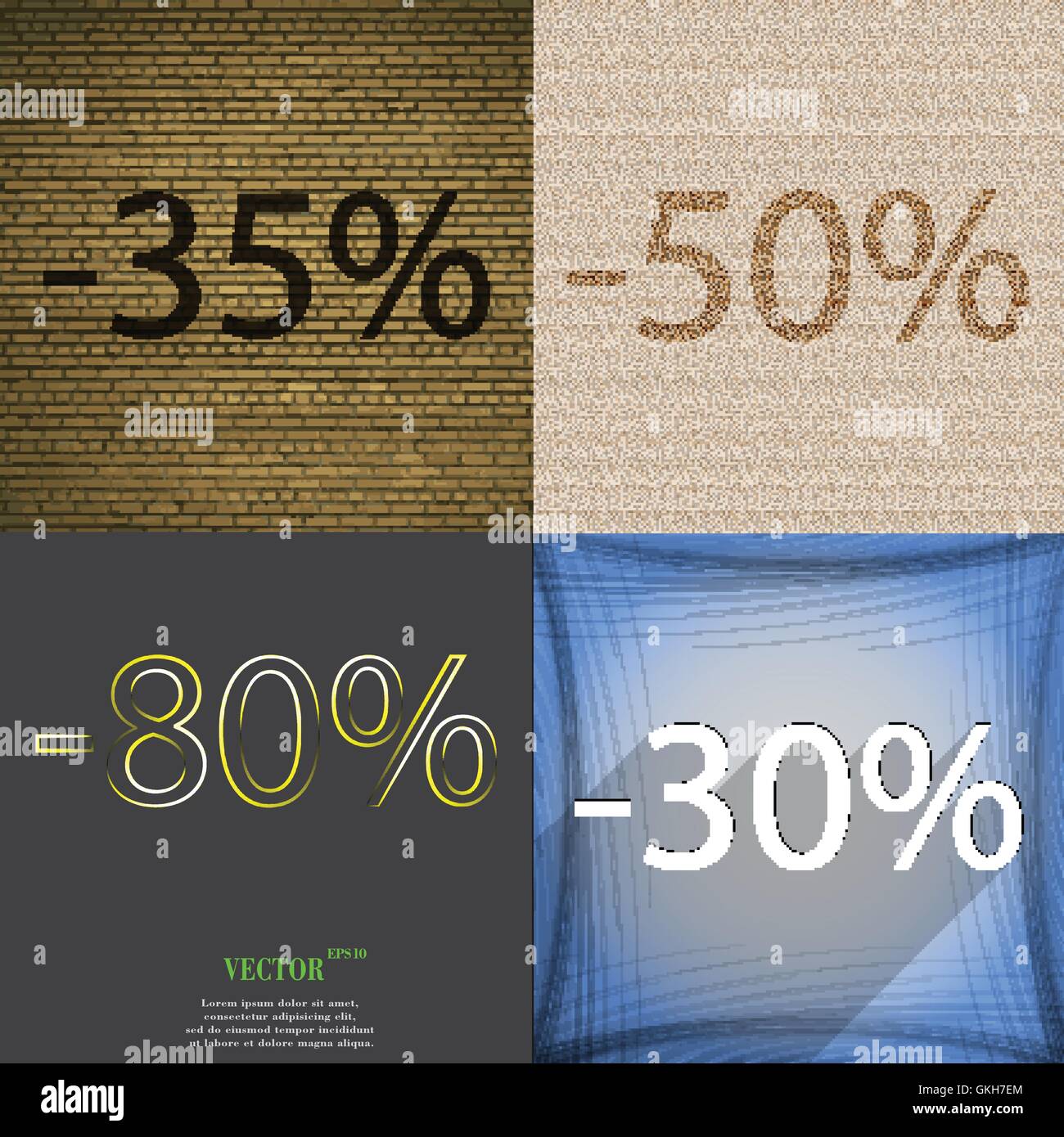 Set of Holiday discounts, store a percentage of sales. On abstract ...