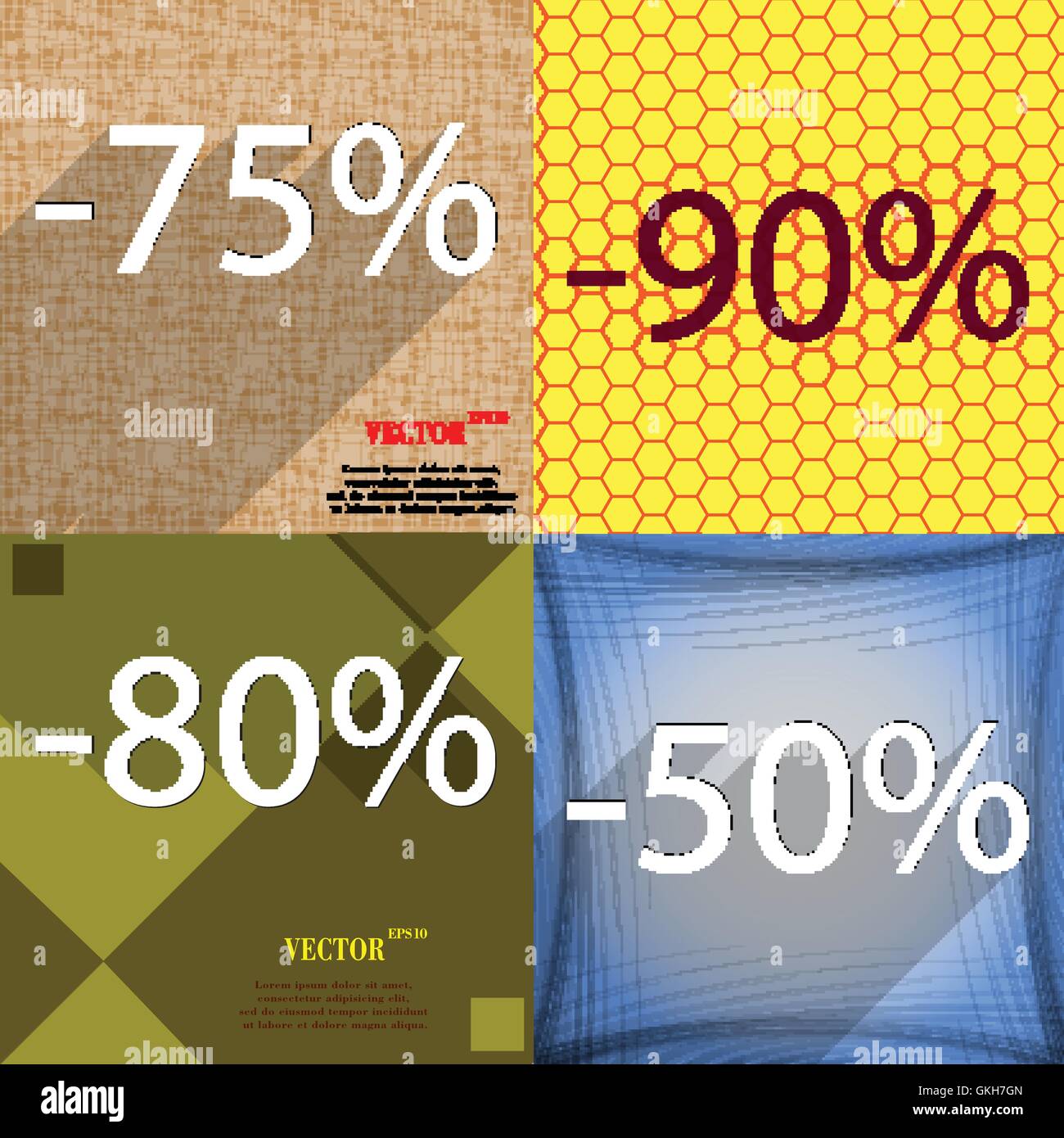 Set of abstract backgrounds and interest discount store. Vector Stock ...