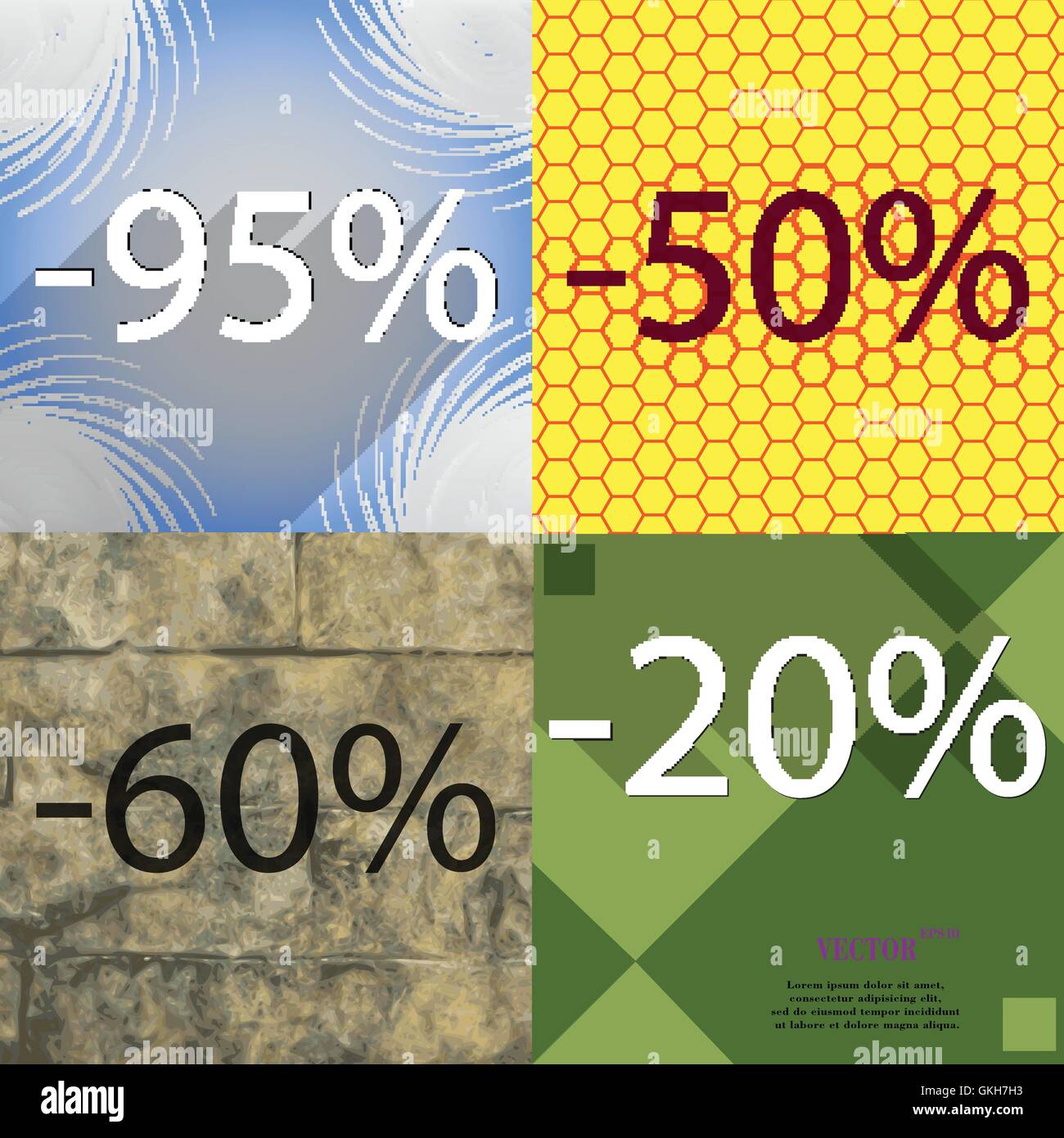Set of Holiday discounts, store a percentage of sales. On abstract ...