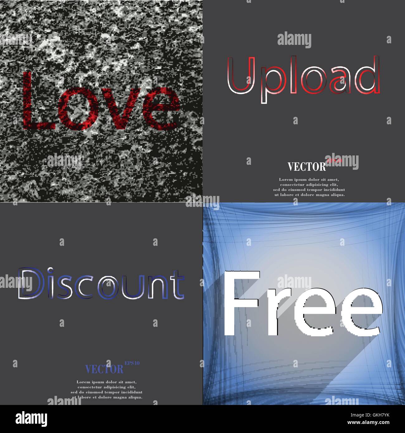 Set of the most popular web design icons on abstract background Stock ...