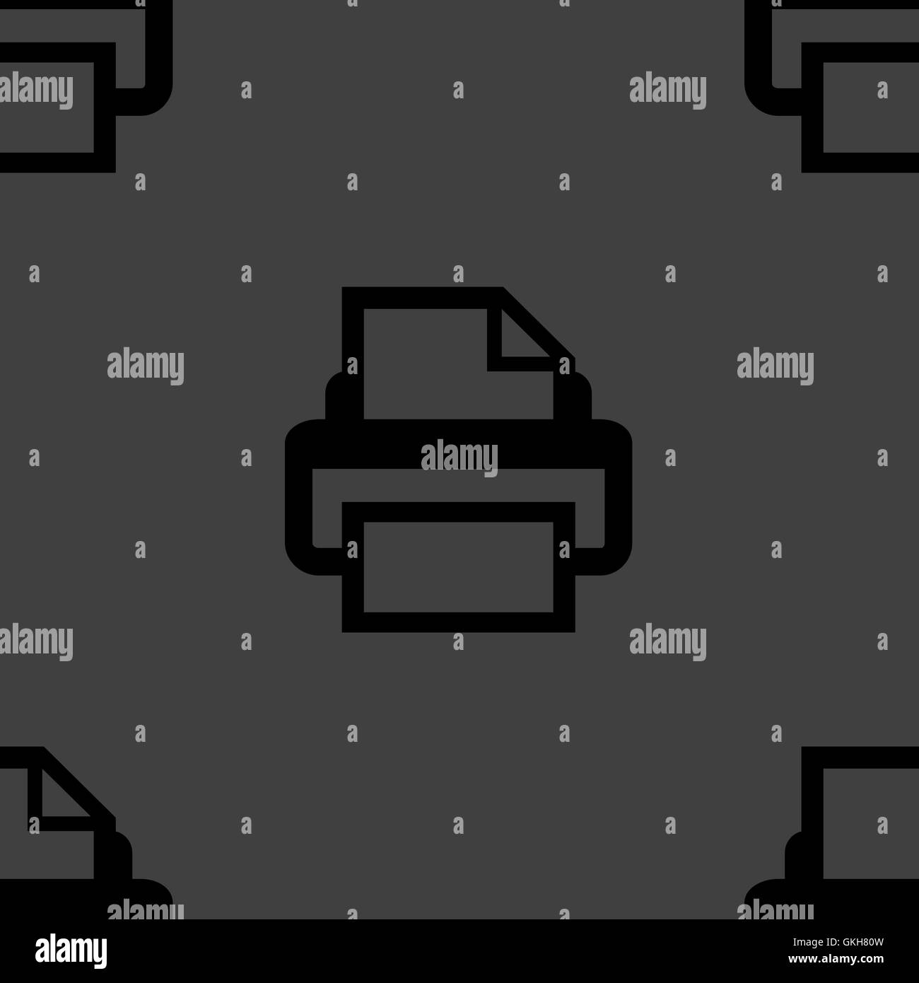 Printer web icon. flat design. Seamless pattern Stock Vector Image & Art - Alamy