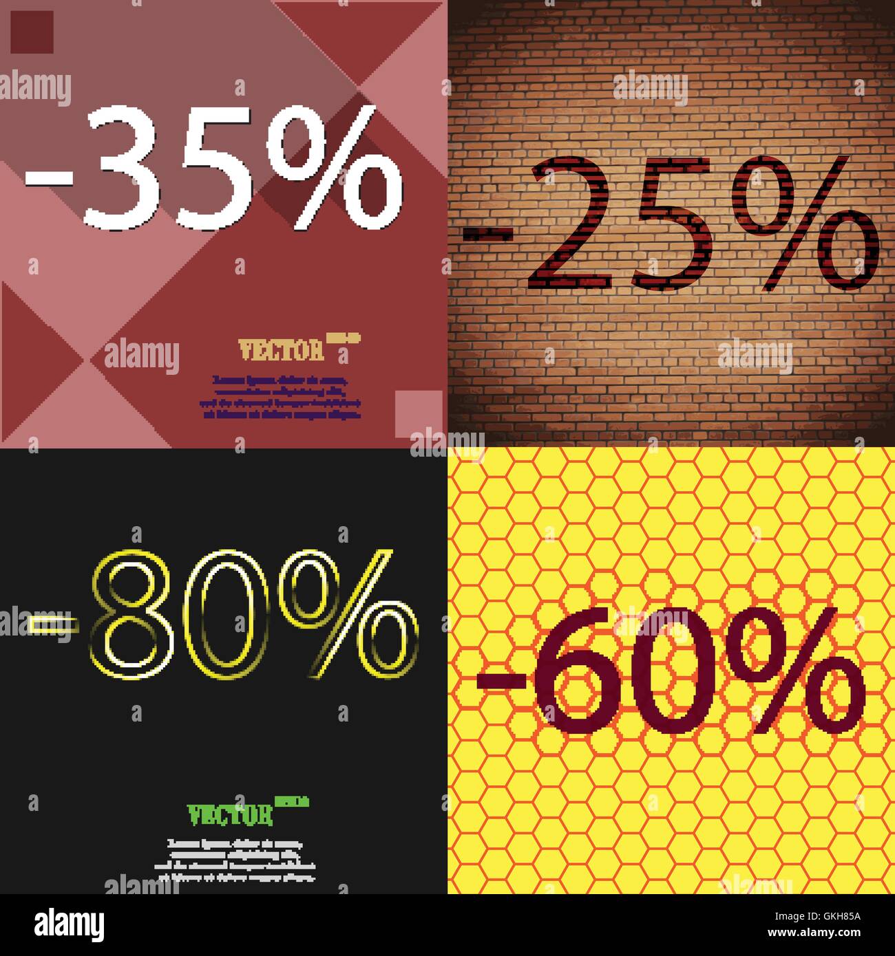 Set of Holiday discounts, store a percentage of sales. On abstract ...