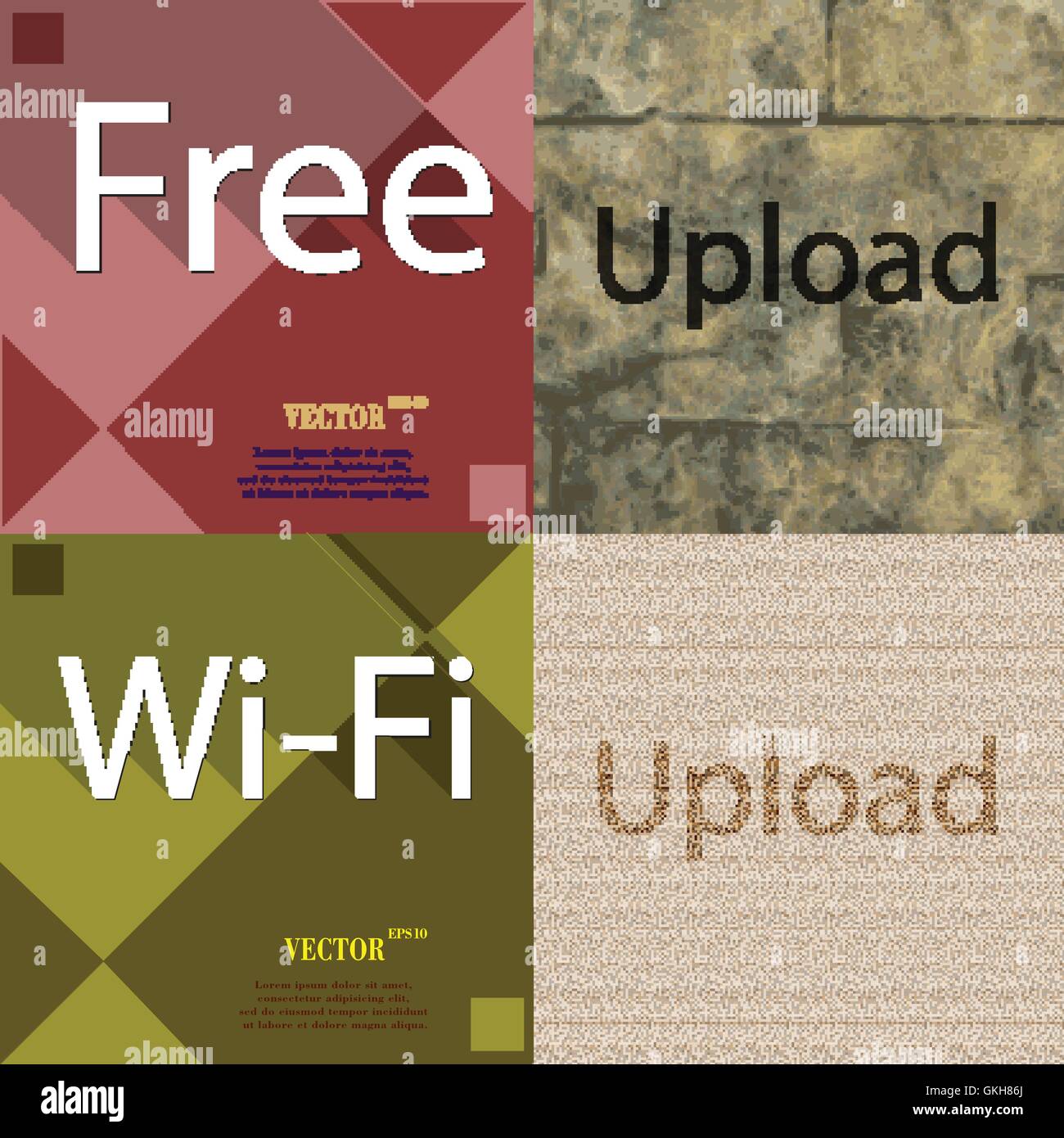 Set of the most popular web design icons on abstract background Stock ...