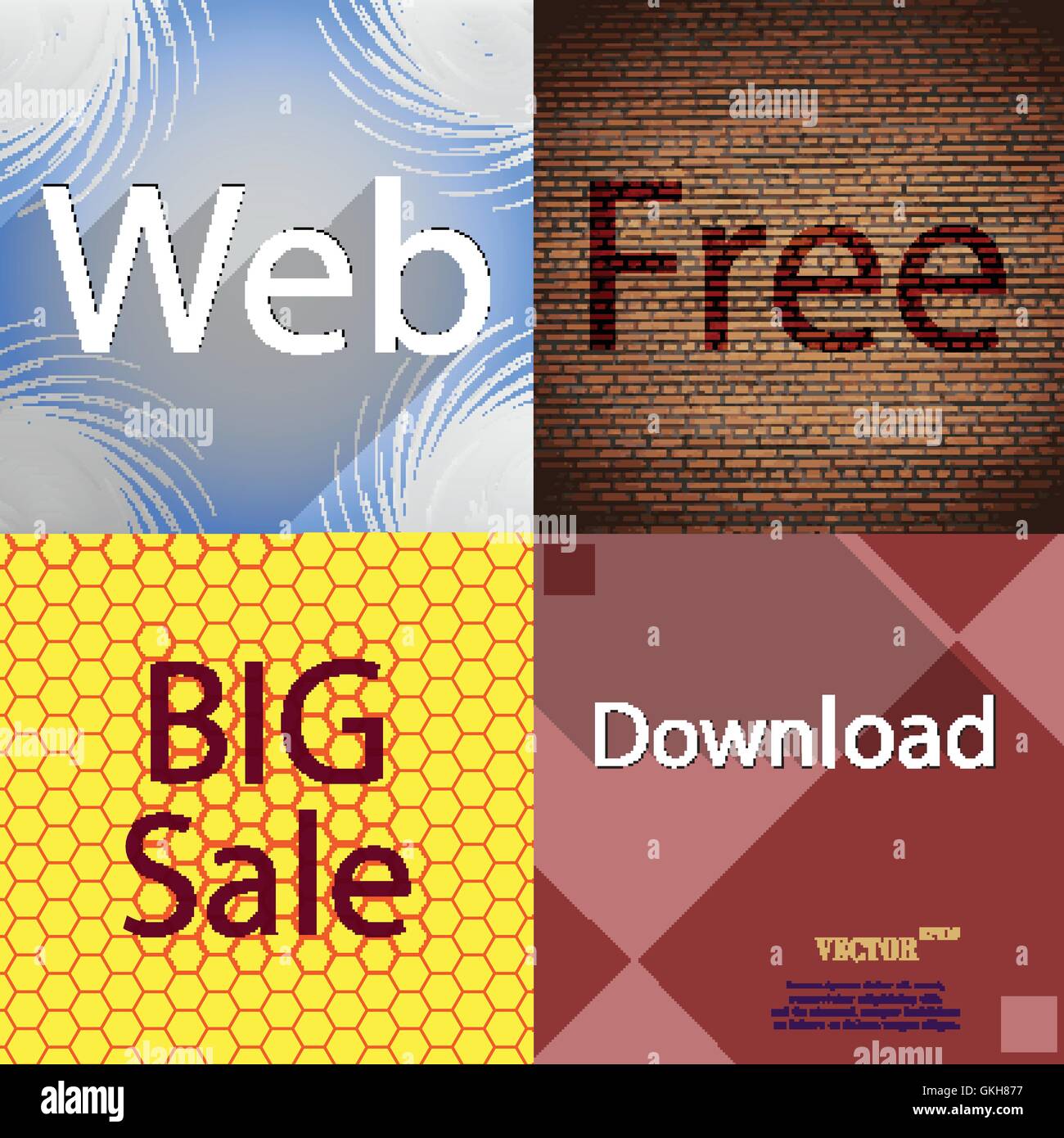 Set of the most popular web design icons on abstract background Stock ...