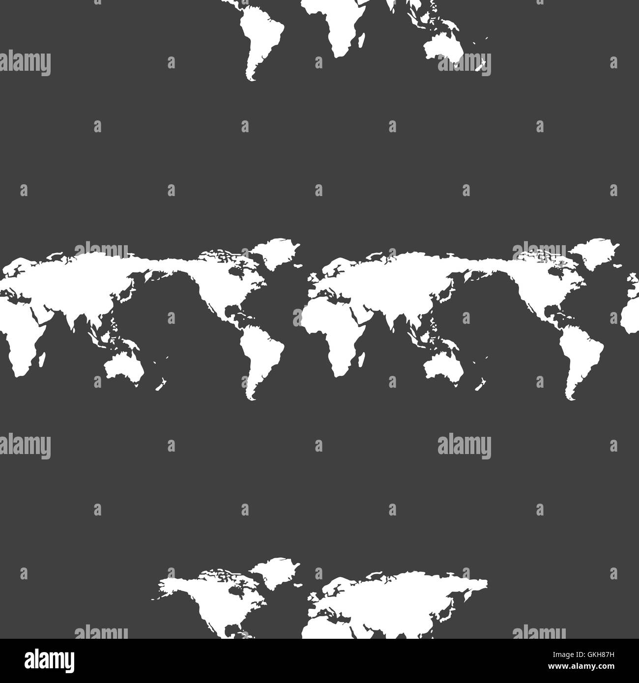 World map web icon. flat design. Seamless gray pattern Stock Vector ...