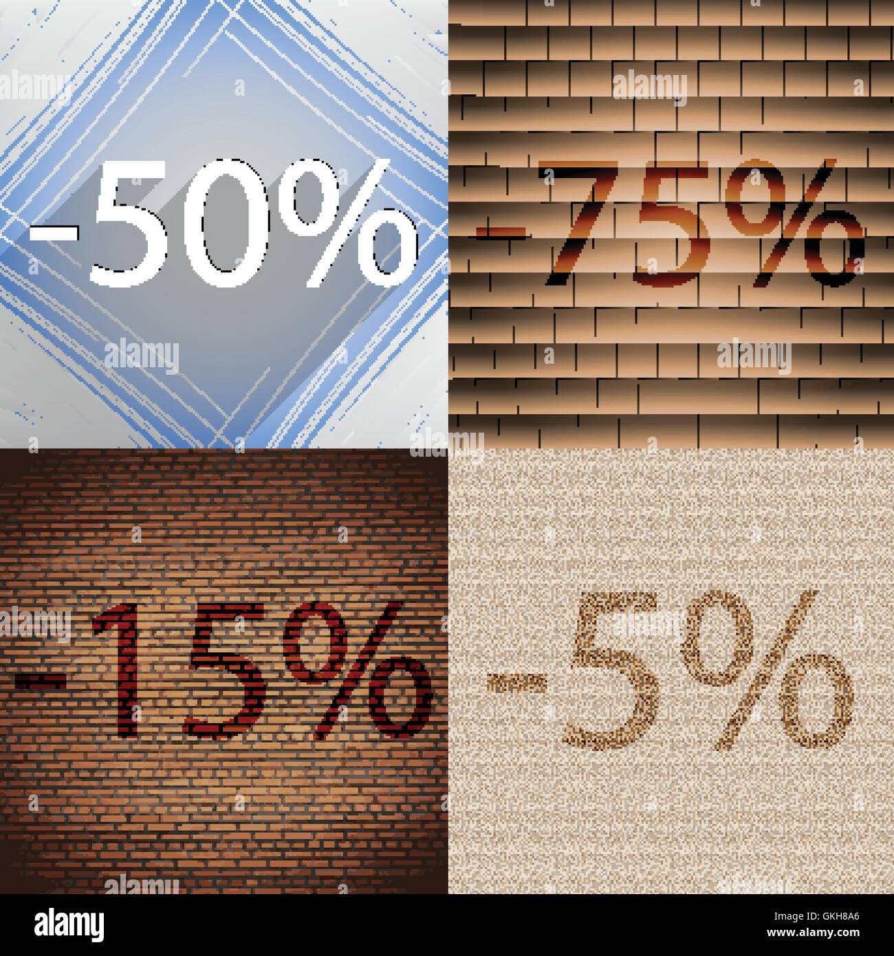 Set of Holiday discounts, store a percentage of sales. On abstract ...