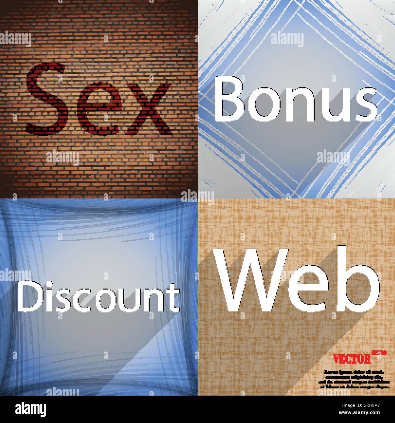 Set of the most popular web design icons on abstract background Stock ...