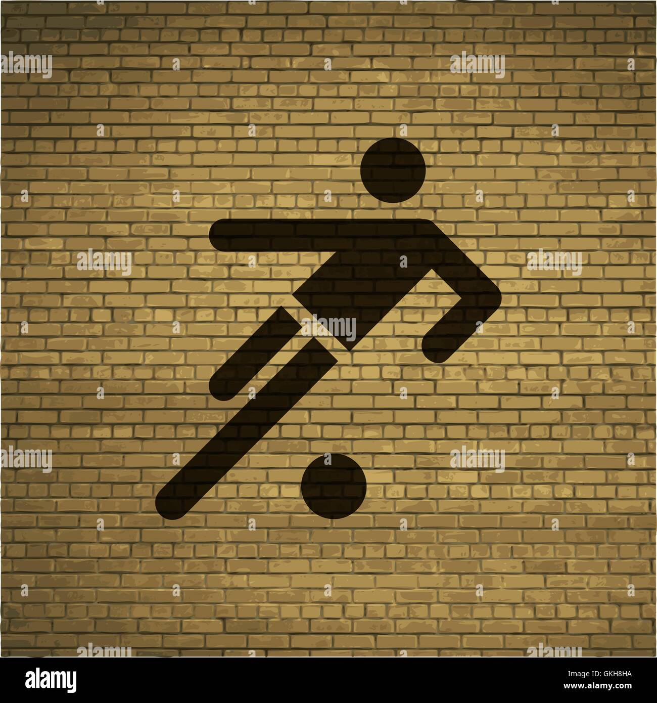football player. Flat modern web button and space for your text Stock ...