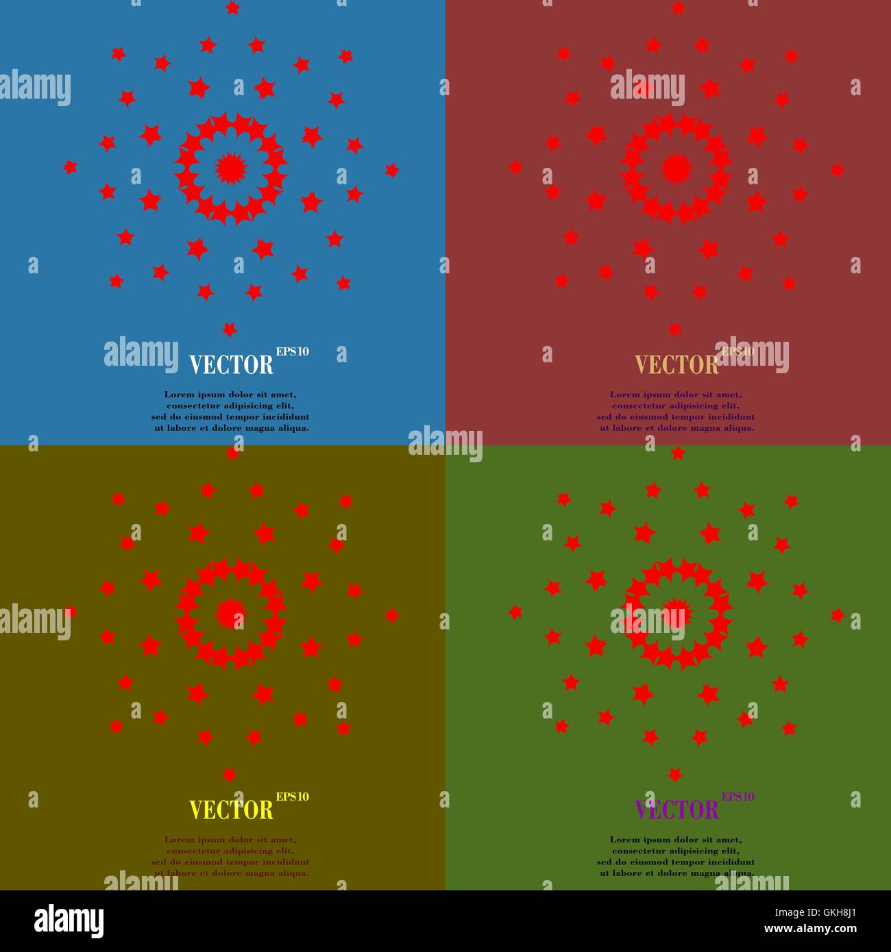 Color set star web icon, flat design Stock Vector Image & Art - Alamy