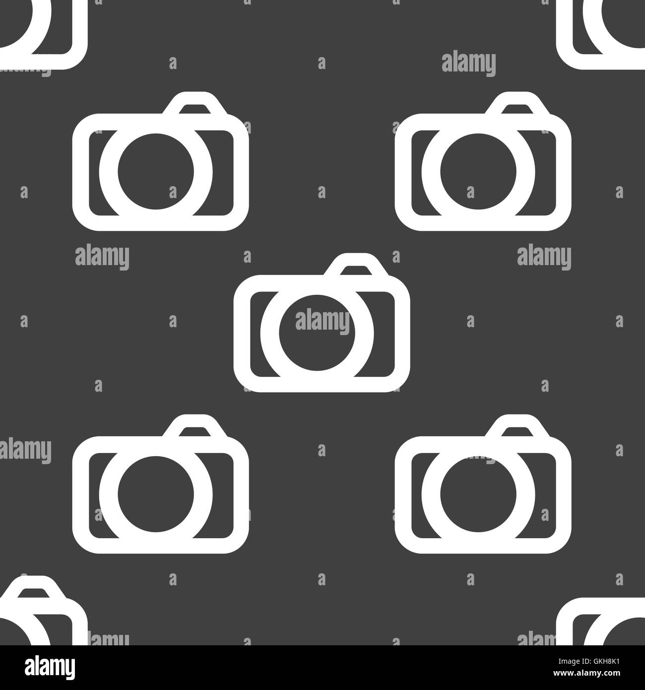 Camera web icon. flat design. Seamless pattern Stock Vector Image & Art - Alamy