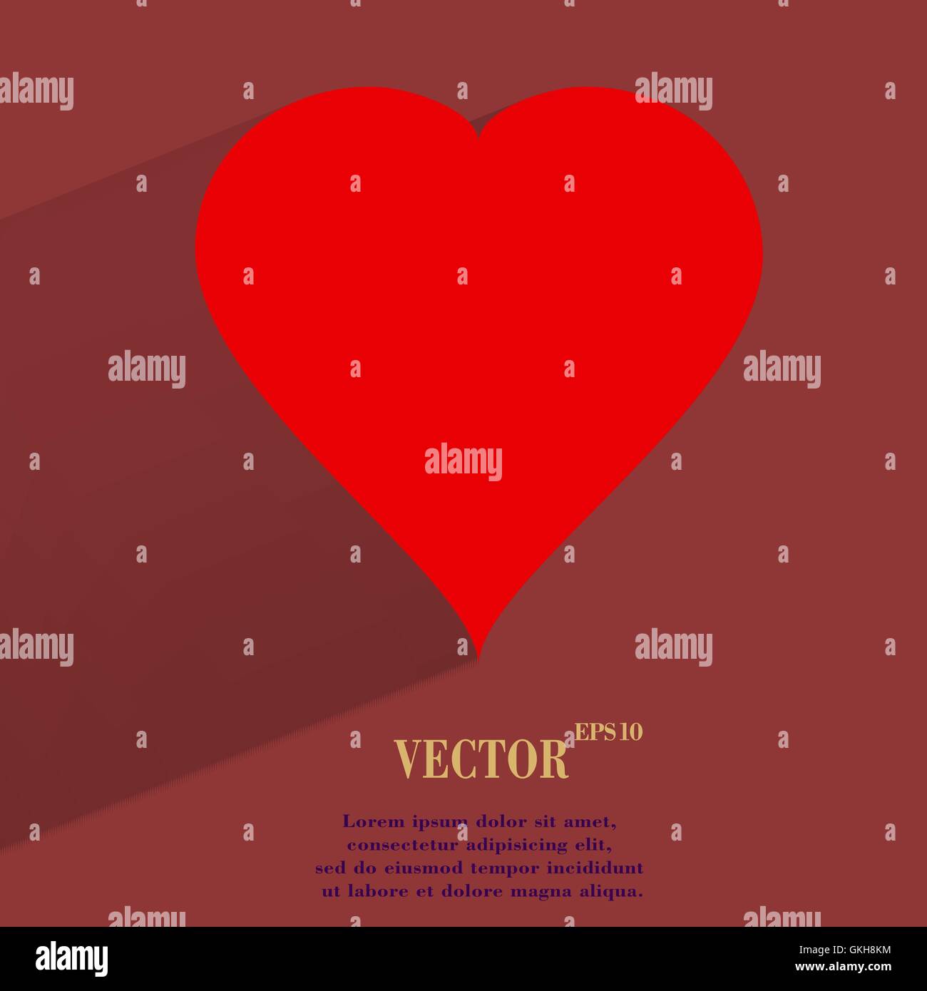 red heart web icon, flat design Stock Vector Image & Art - Alamy