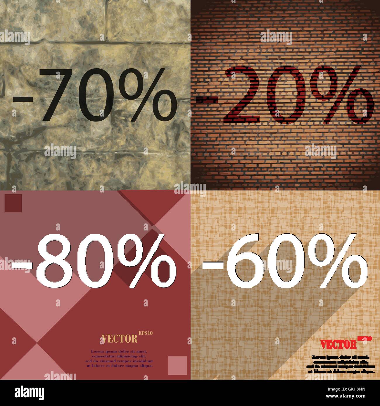 Set of abstract backgrounds and interest discount store. Vector Stock ...