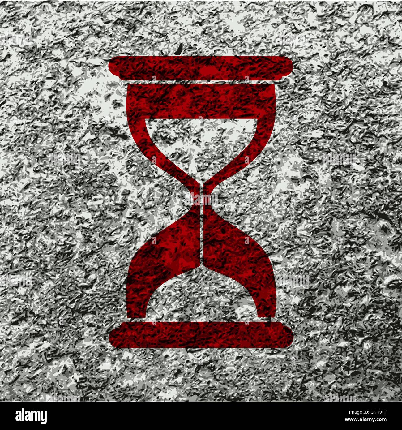 Sand clock. Glass timer . Flat modern web button and space for your ...