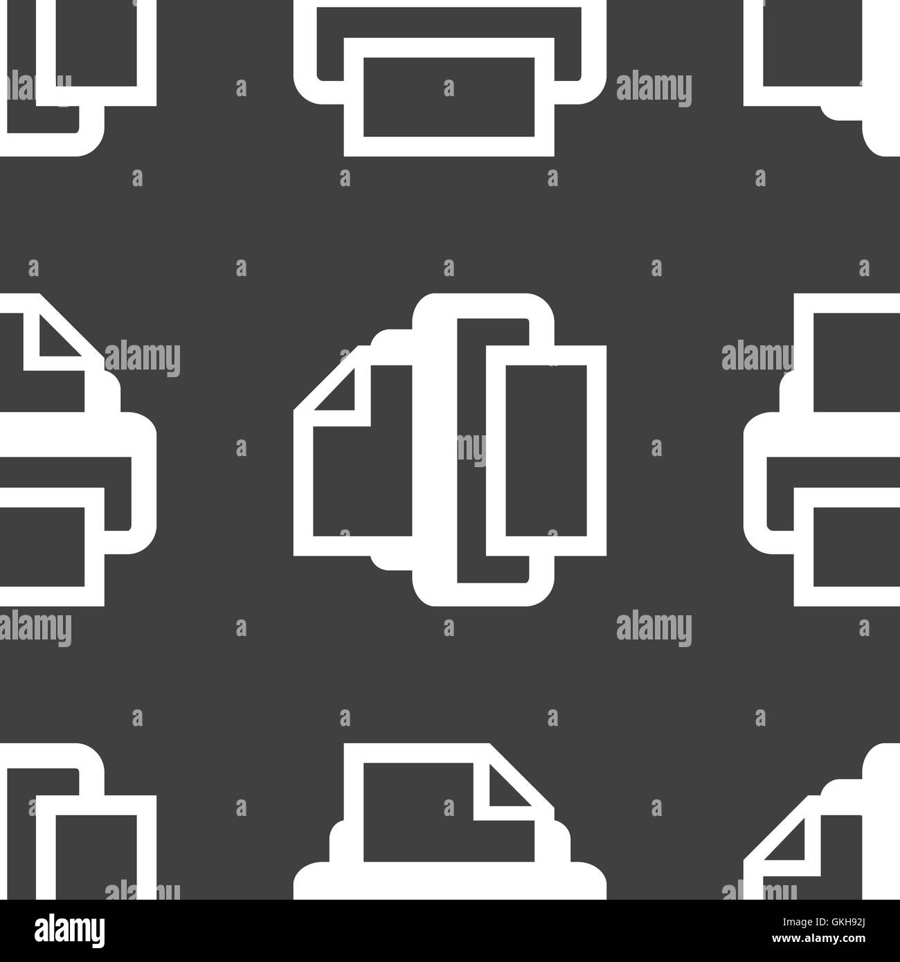 Printer web icon. flat design. Seamless pattern Stock Vector Image & Art - Alamy