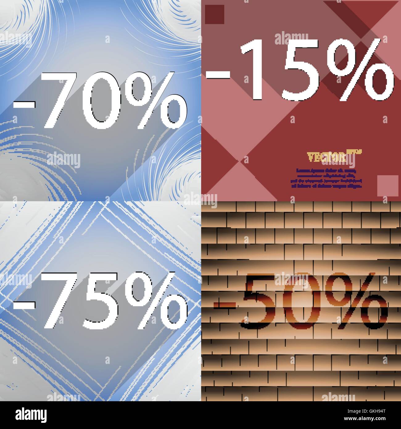 Set of abstract backgrounds and interest discount store. Vector Stock ...