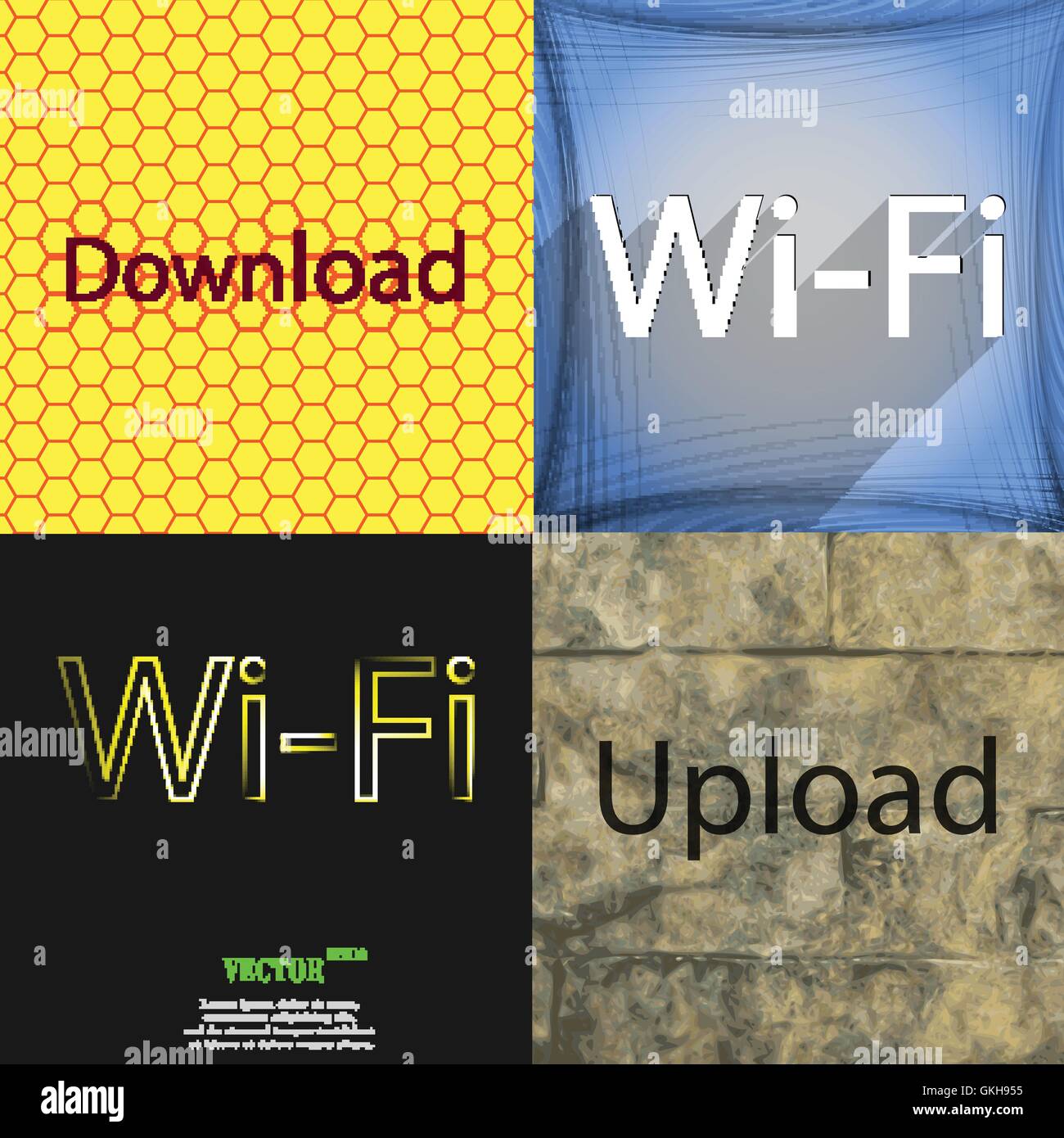 Set of the most popular web design icons on abstract background Stock ...