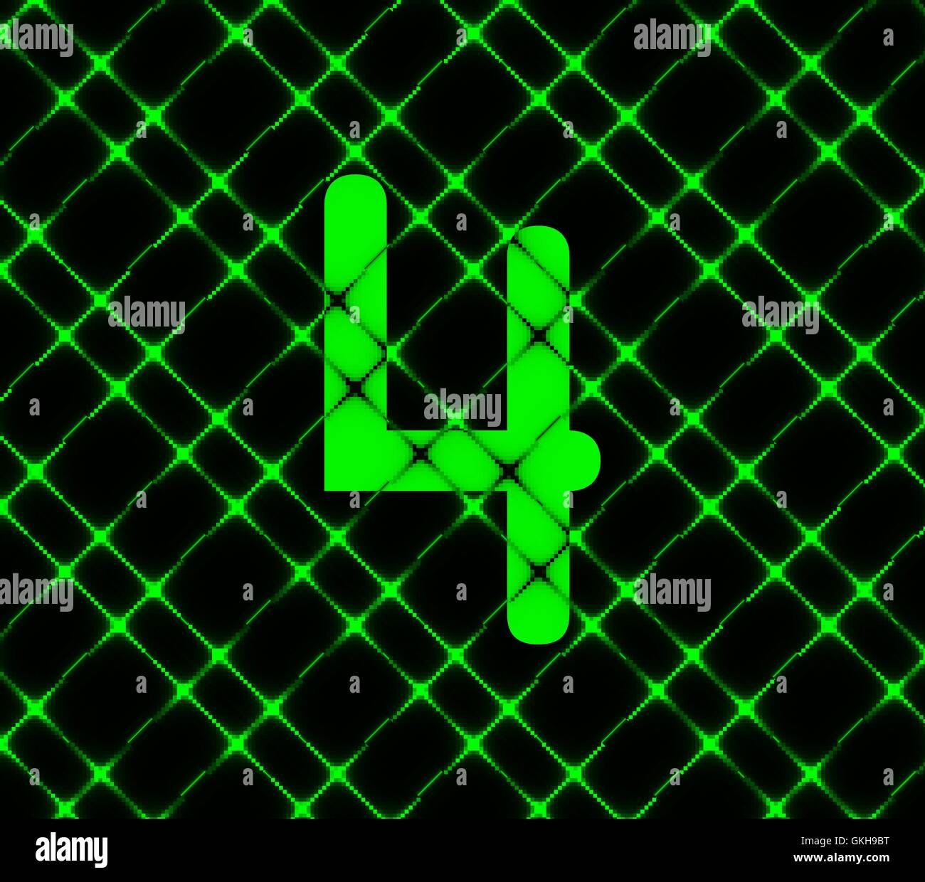 number four icon symbol Flat modern web design with long shadow and ...