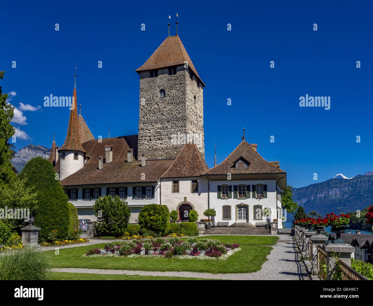 Spiez castle lake thun hi-res stock photography and images - Alamy