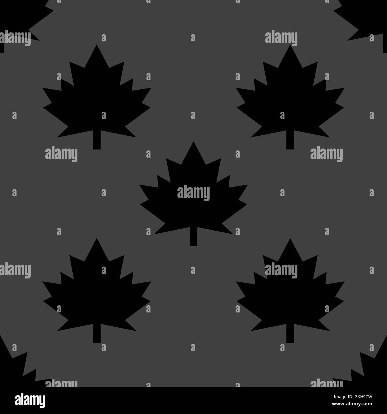 maple Leaf wb icon. flat design. Seamless gray pattern Stock Vector ...