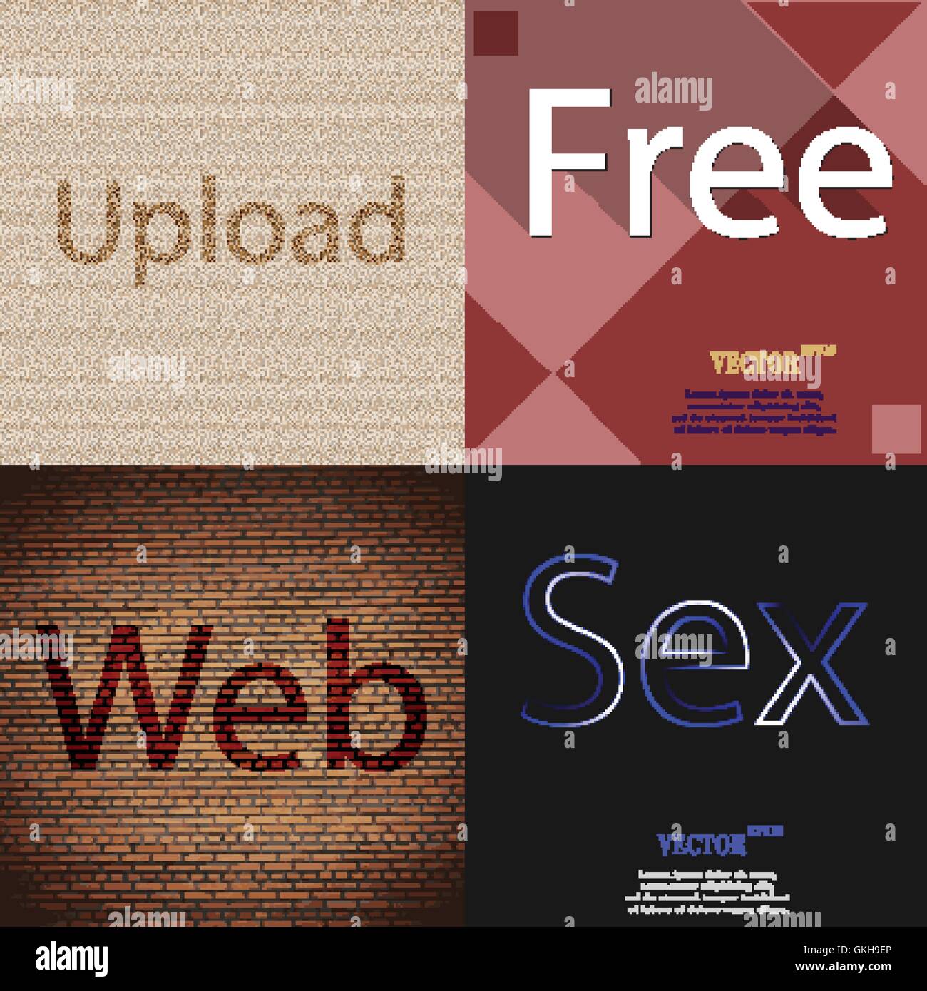 Set of the most popular web design icons on abstract background Stock ...