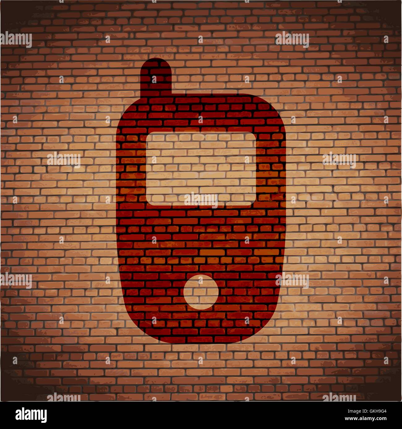 Mobile phone. Flat modern web button and space for your text Stock ...
