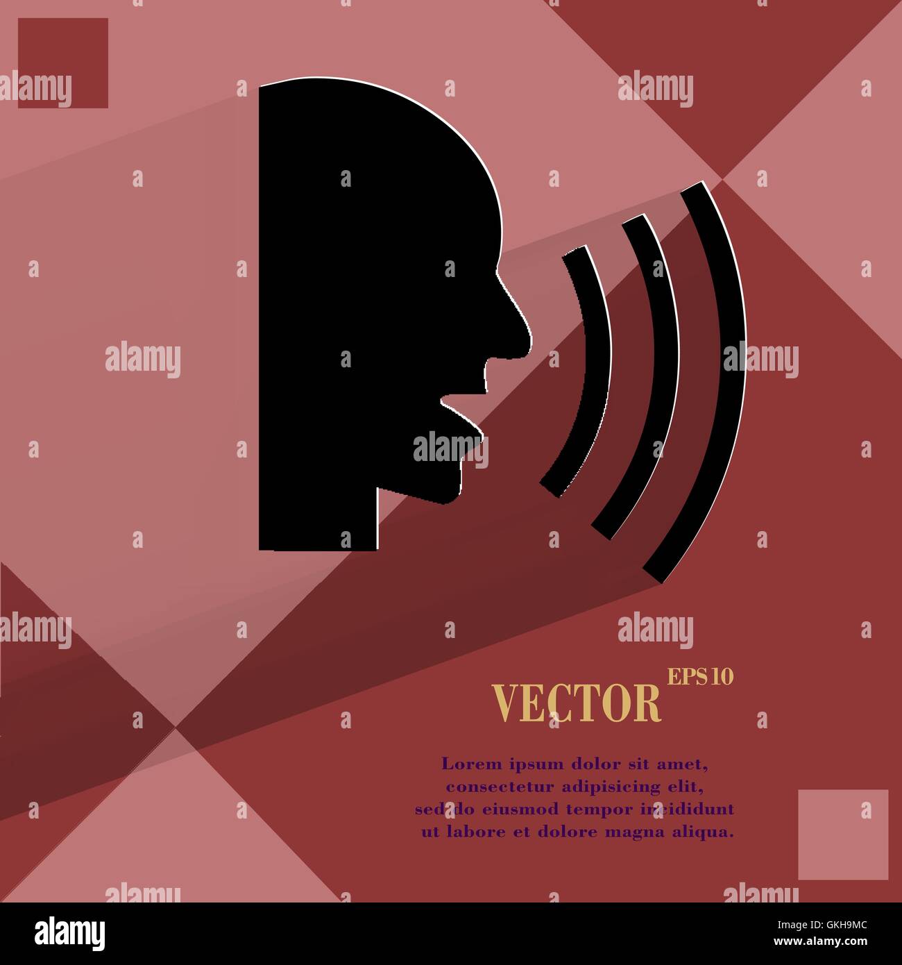 talking. Flat modern web design on a flat geometric abstract background ...