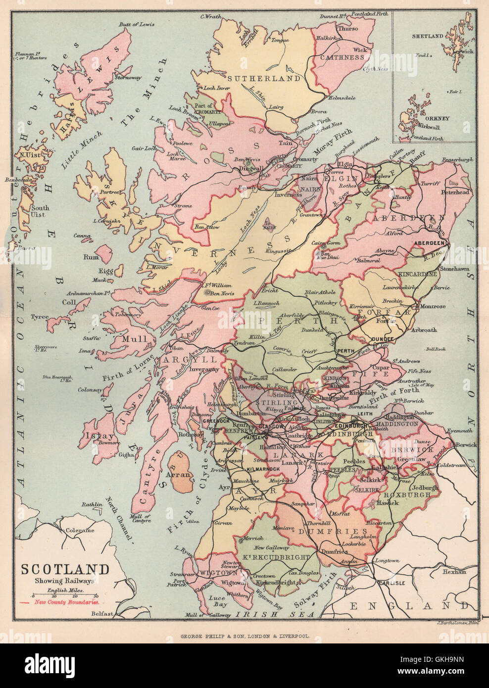Map Of Scotland And Counties High Resolution Stock Photography and ...