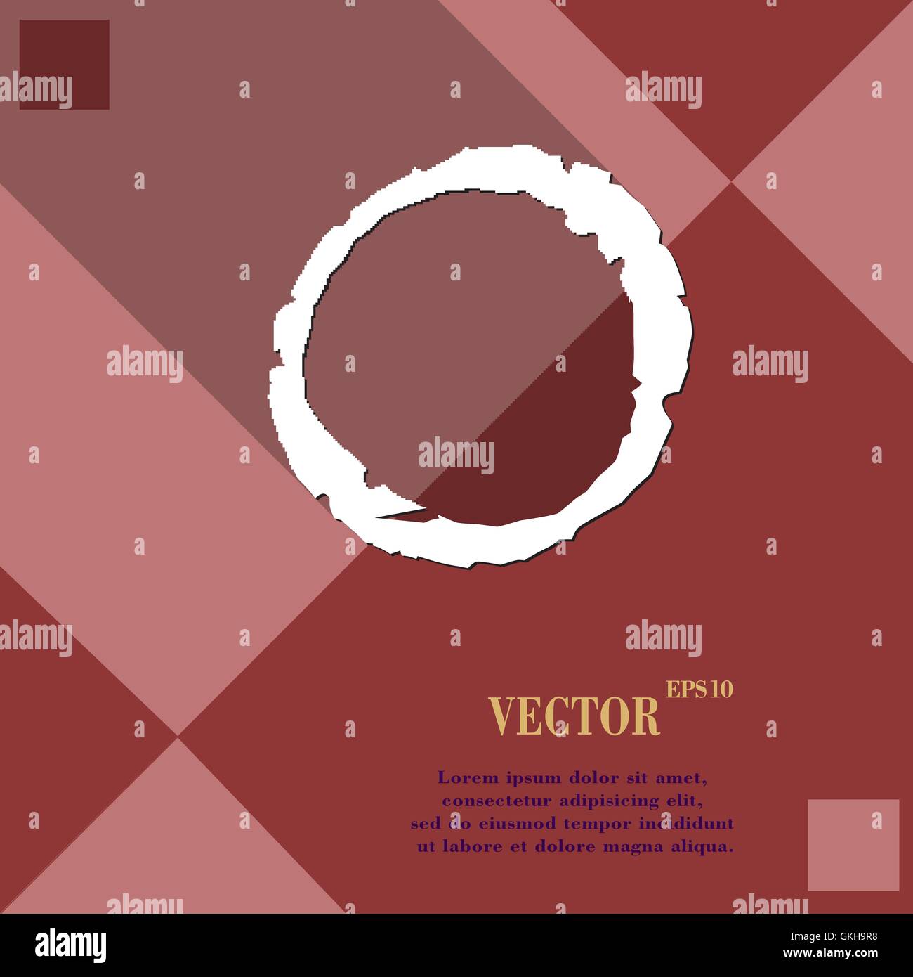 number zero icon symbol Flat modern web design with long shadow and ...